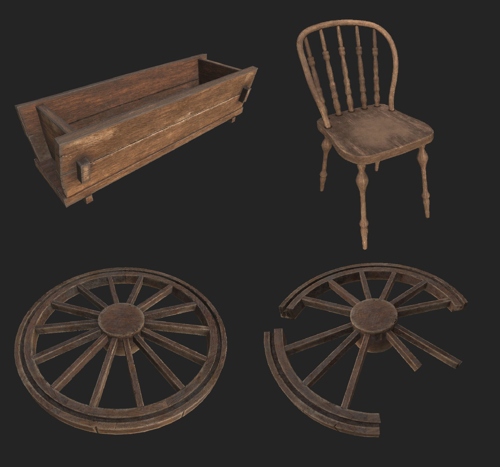ArtStation - Low-Poly Old-Western Props 2