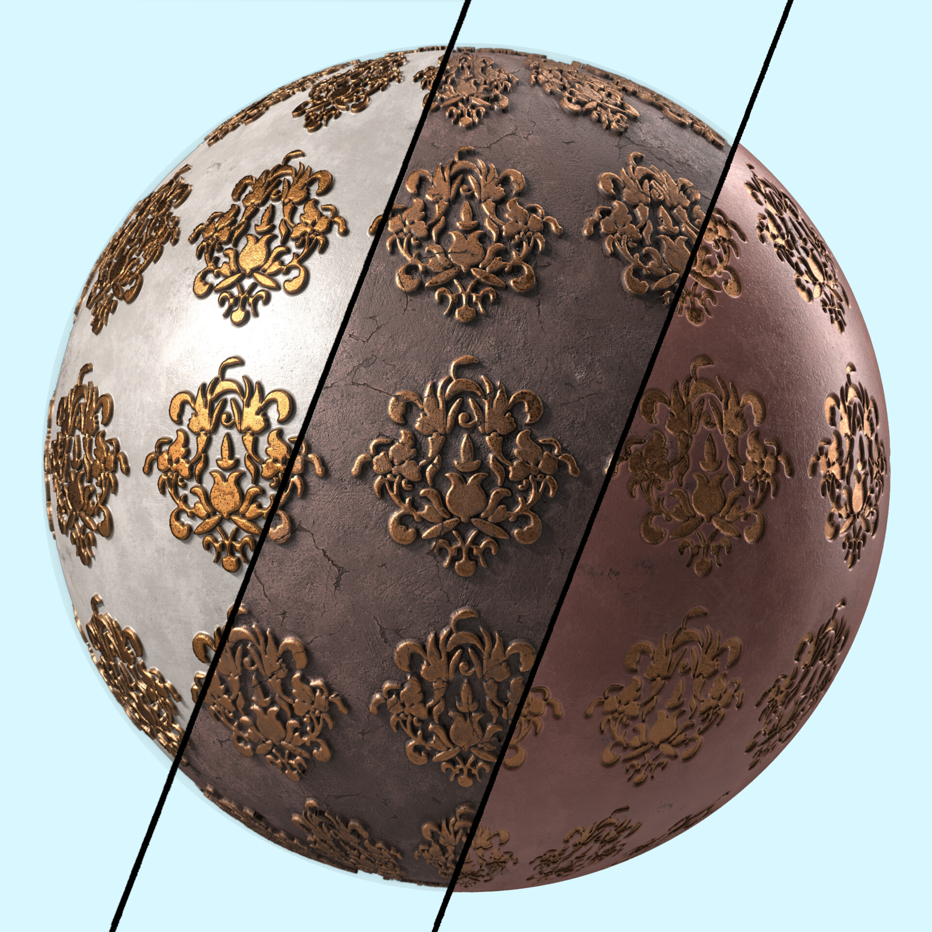 ArtStation - Plaster Materials 15- Ornament Plaster, Pbr, 4k, seamless ...