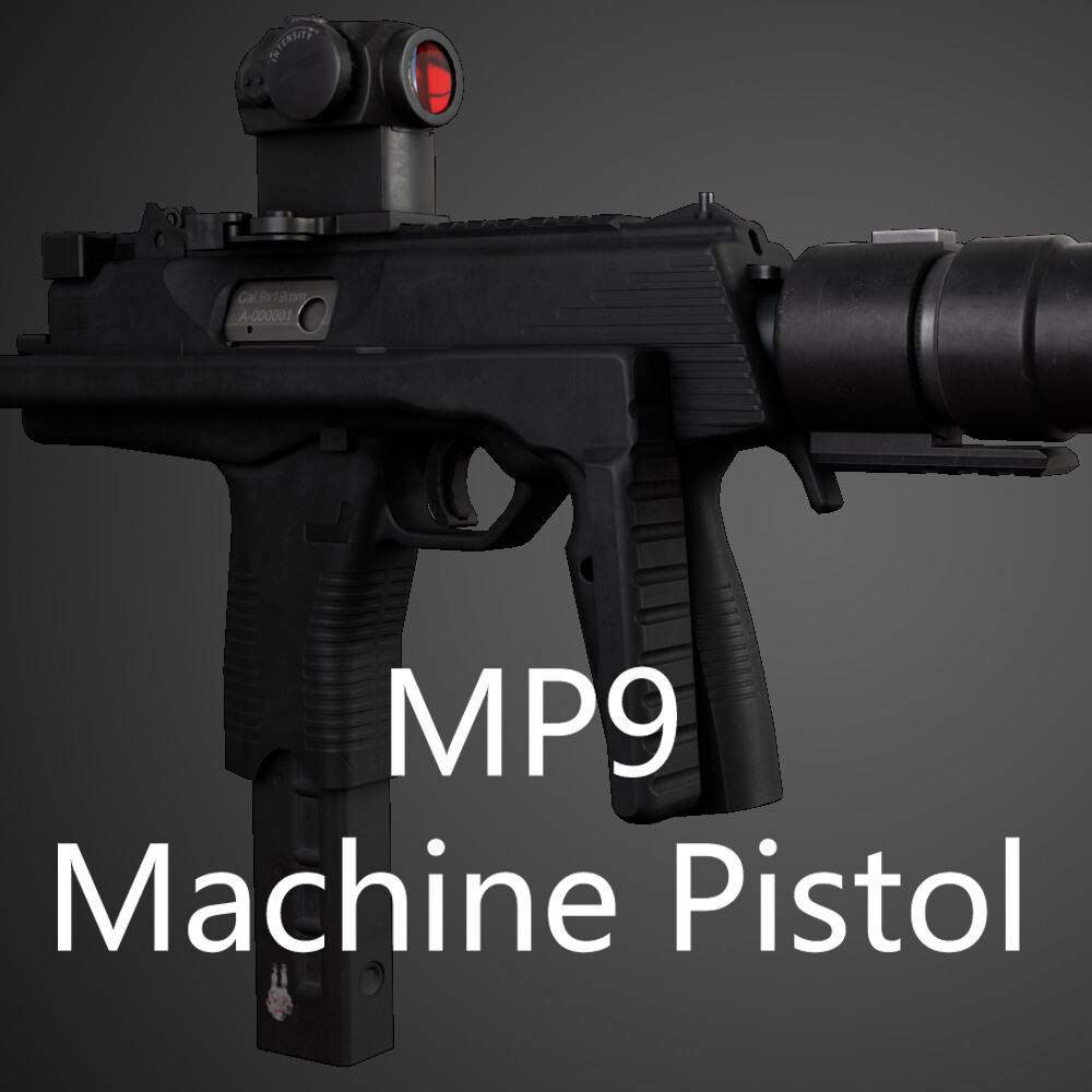 ArtStation - MP9_Machine Pistol