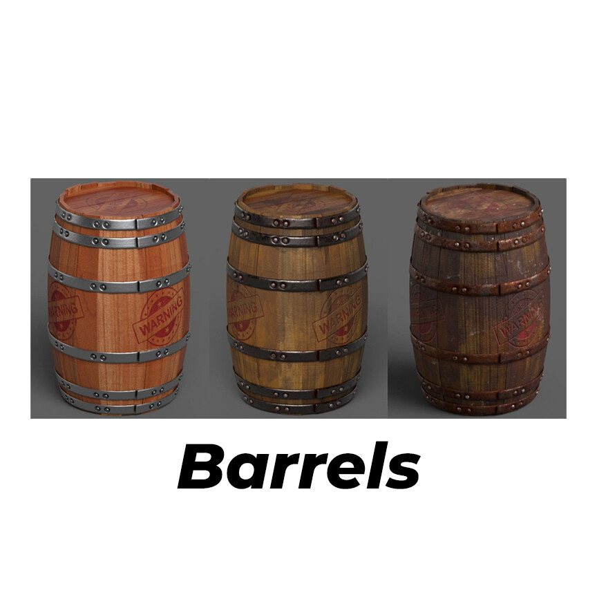 ArtStation - Barrels textured