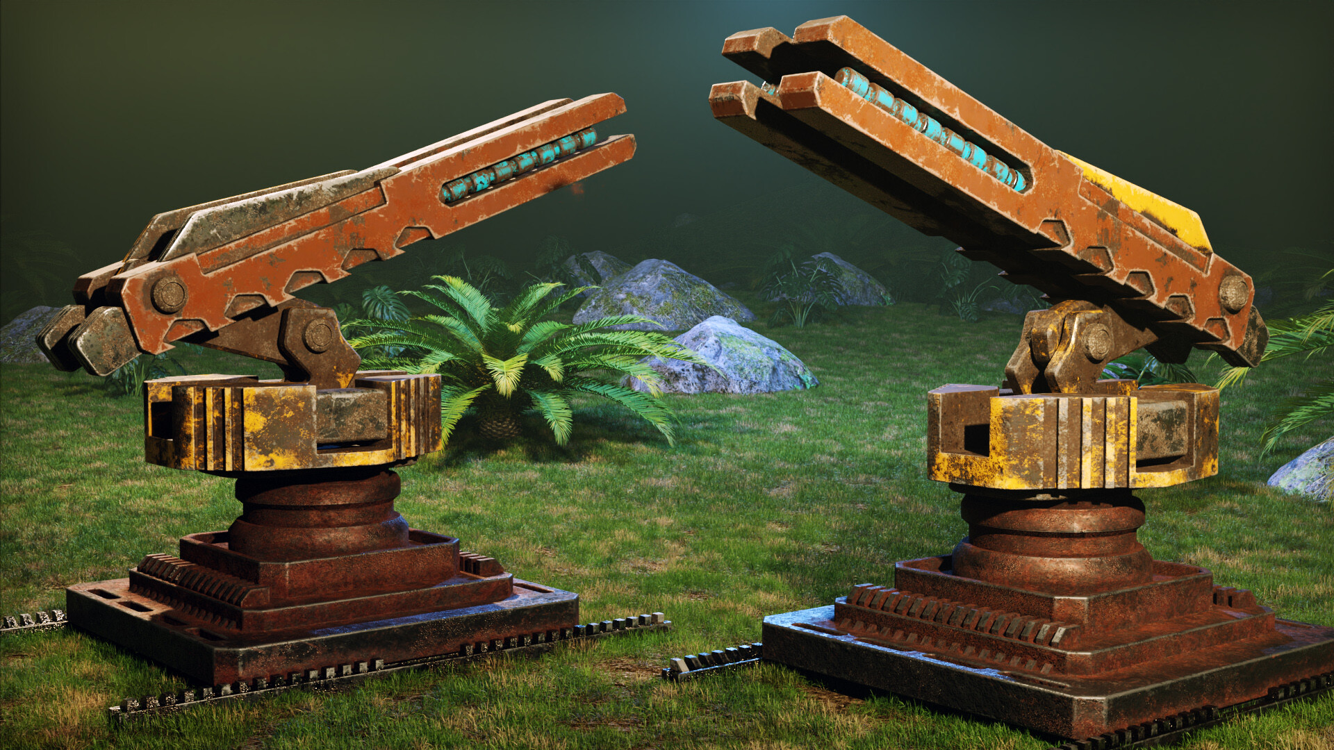 ArtStation - Old turret abandoned in the forest