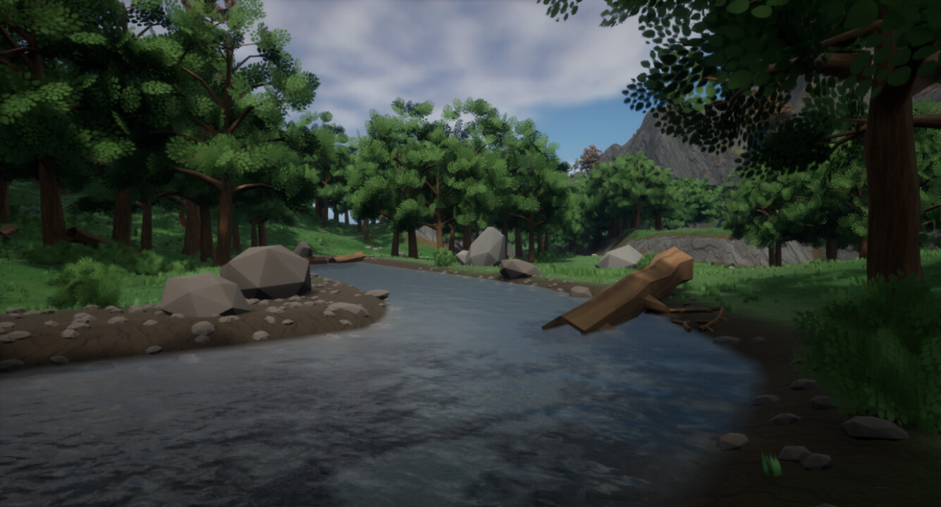 ArtStation - Forest / Valley Stylised Environment