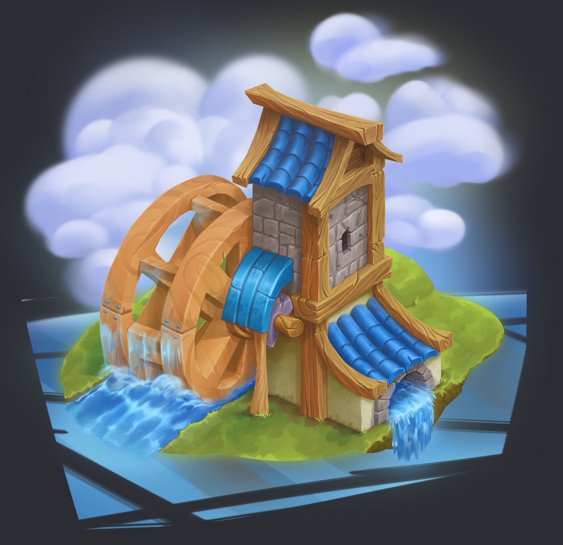 ArtStation - Watermill building