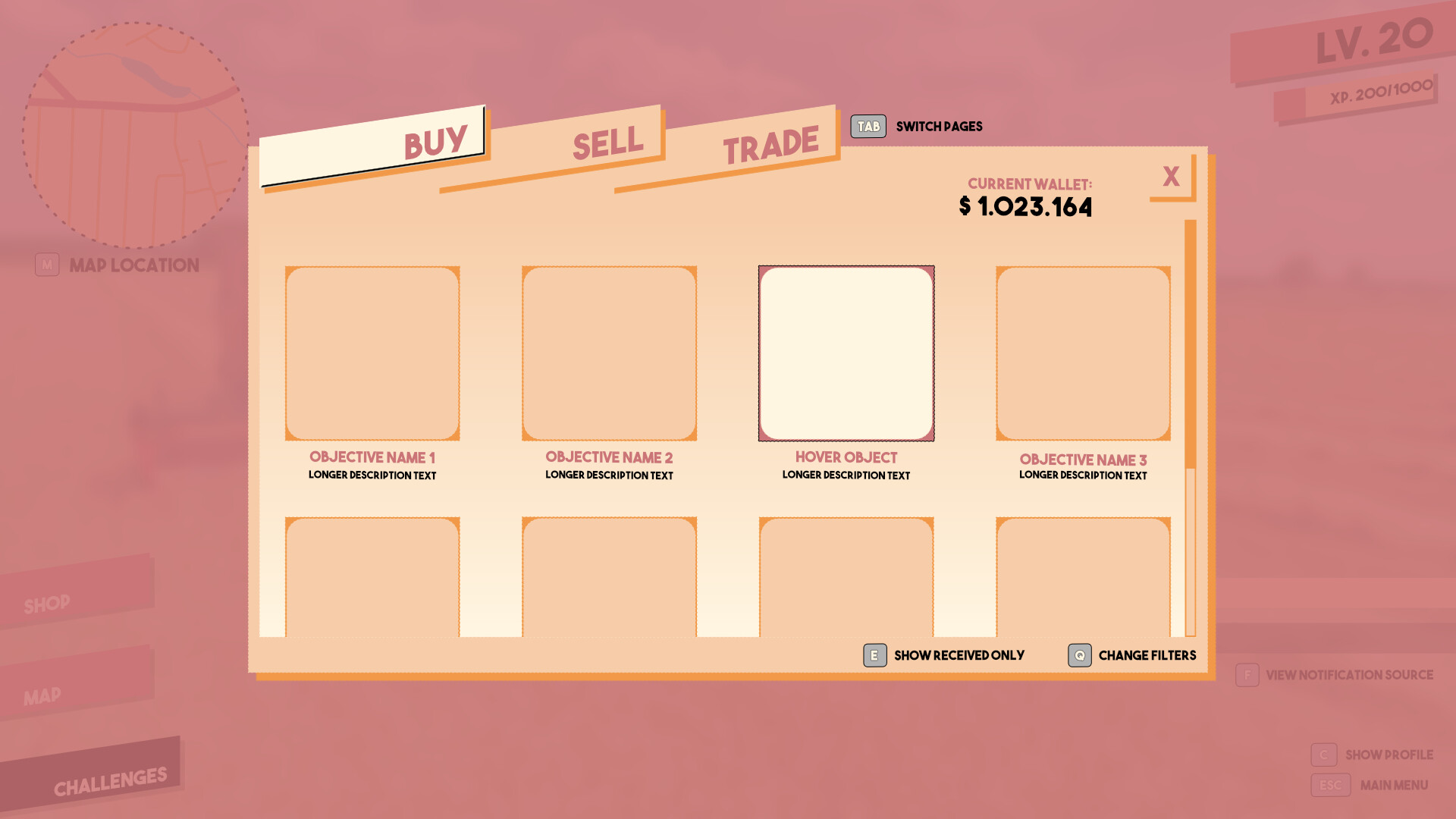 ArtStation - UI/UX Excercise - Main Menu wireframes - UI - Visual ...