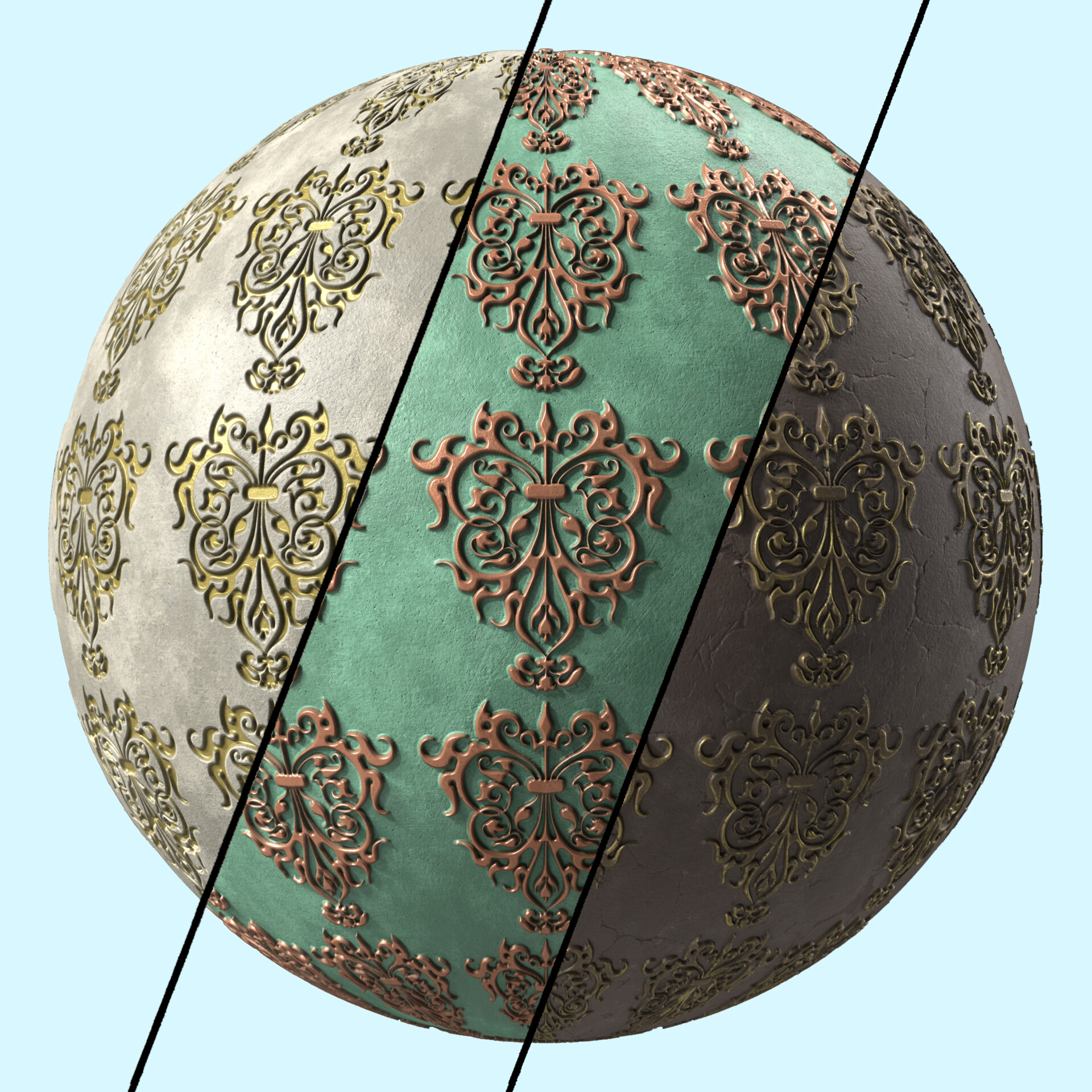 ArtStation - Plaster Materials 21- Ornament Plaster | Pbr | 4k ...