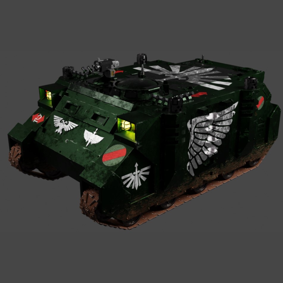 ArtStation - Warhammer 40k Dark Angels Rhino Transport