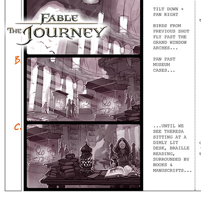 ArtStation - Fable: The Journey - Theresa's Fresco 2 storyboards