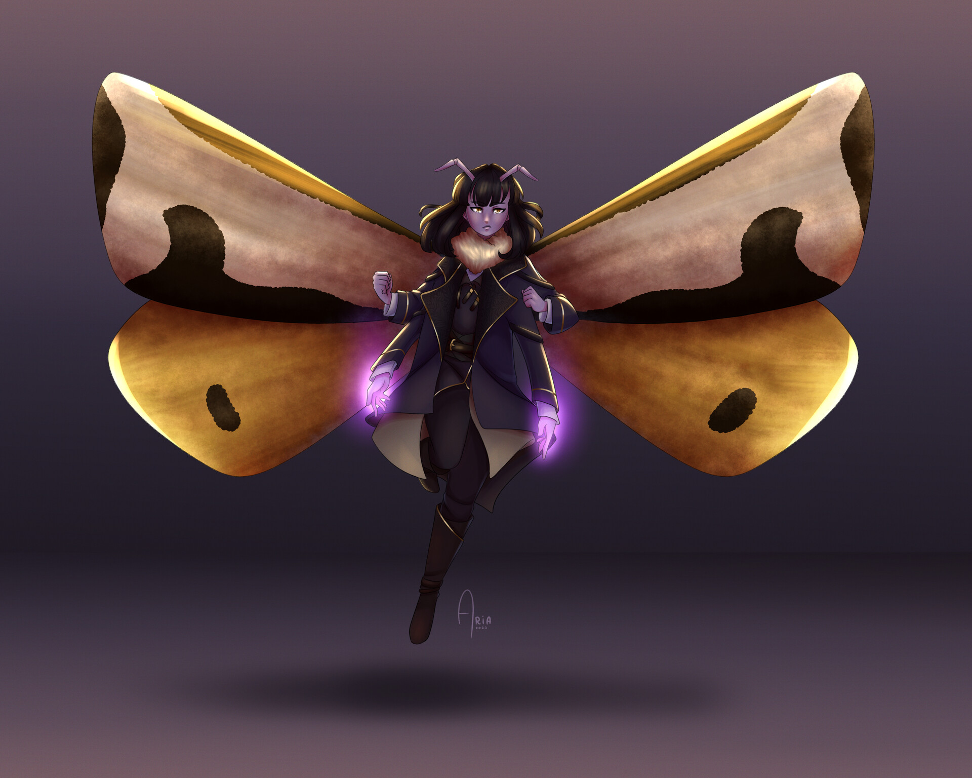 ArtStation - Moth Girl - COMMISSION