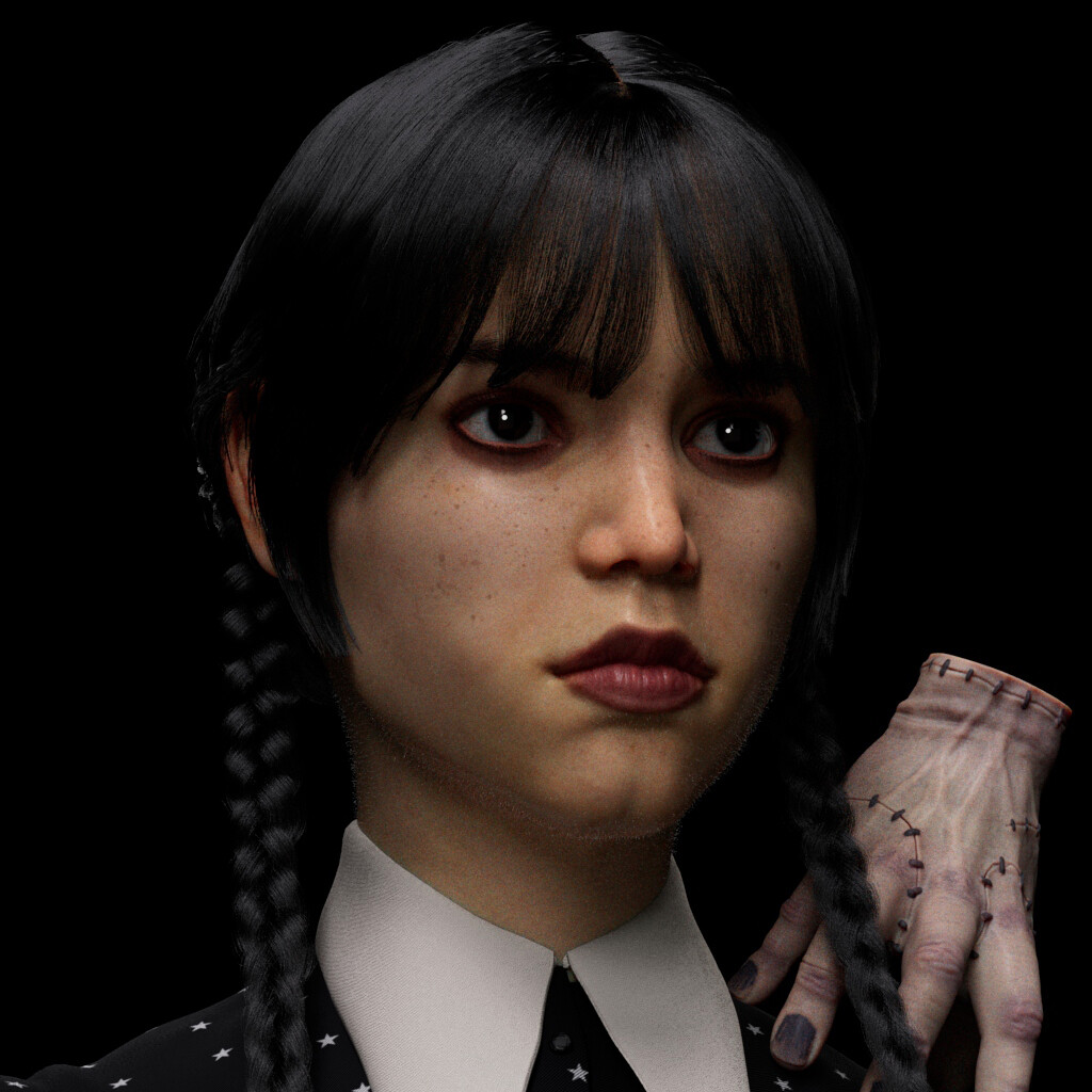 ArtStation - Wednesday 3D portrait