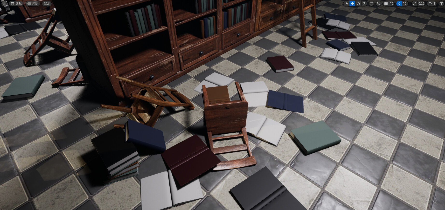 ArtStation - The library (Mobile texture pipeline exercise)