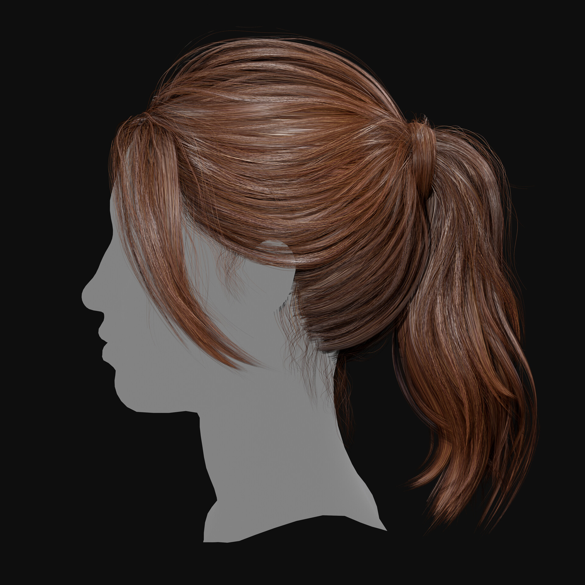 ArtStation - Female PonyTail (Hairstyle)