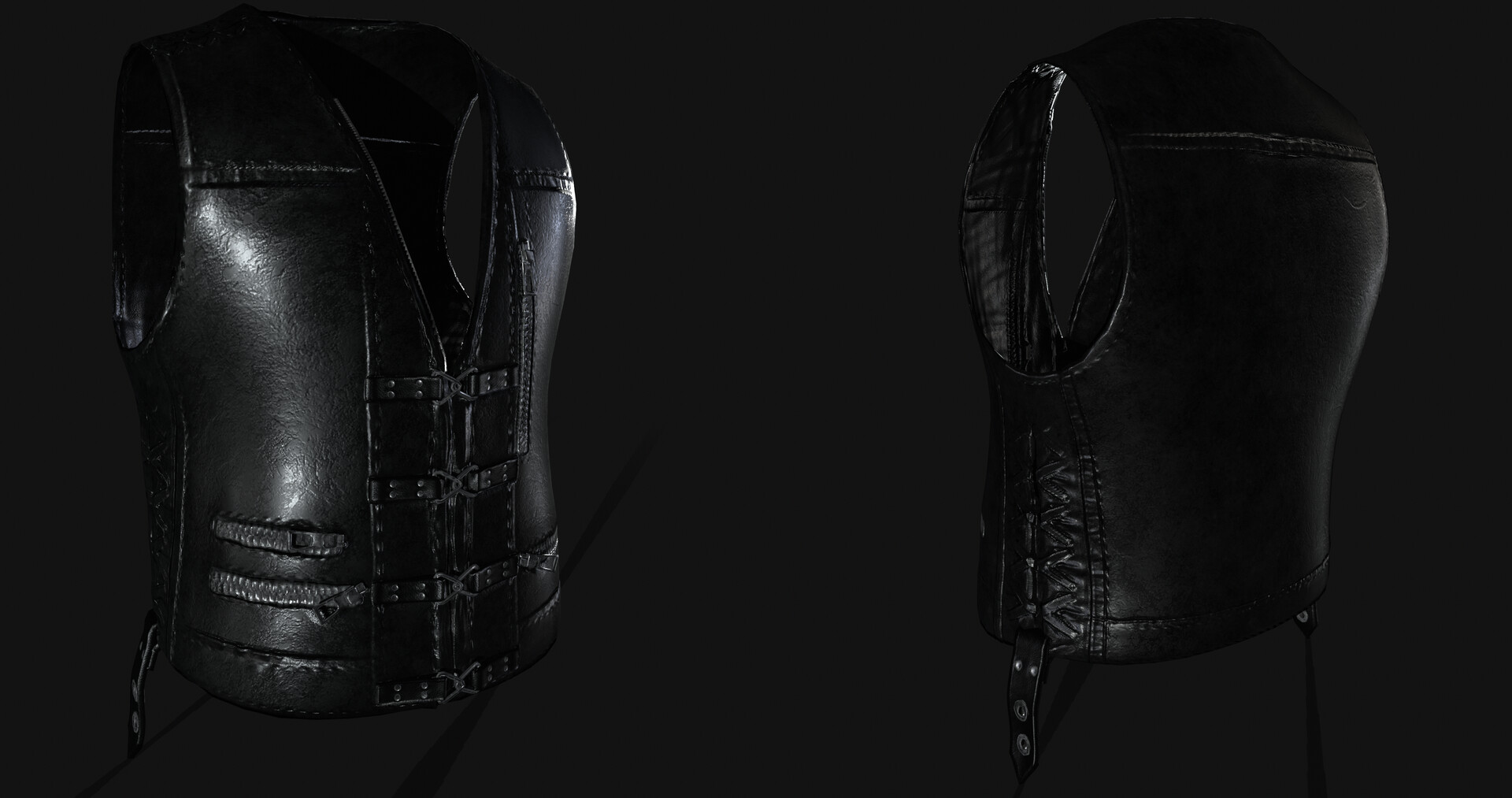 ArtStation - 3D Asset - Biker vest 03
