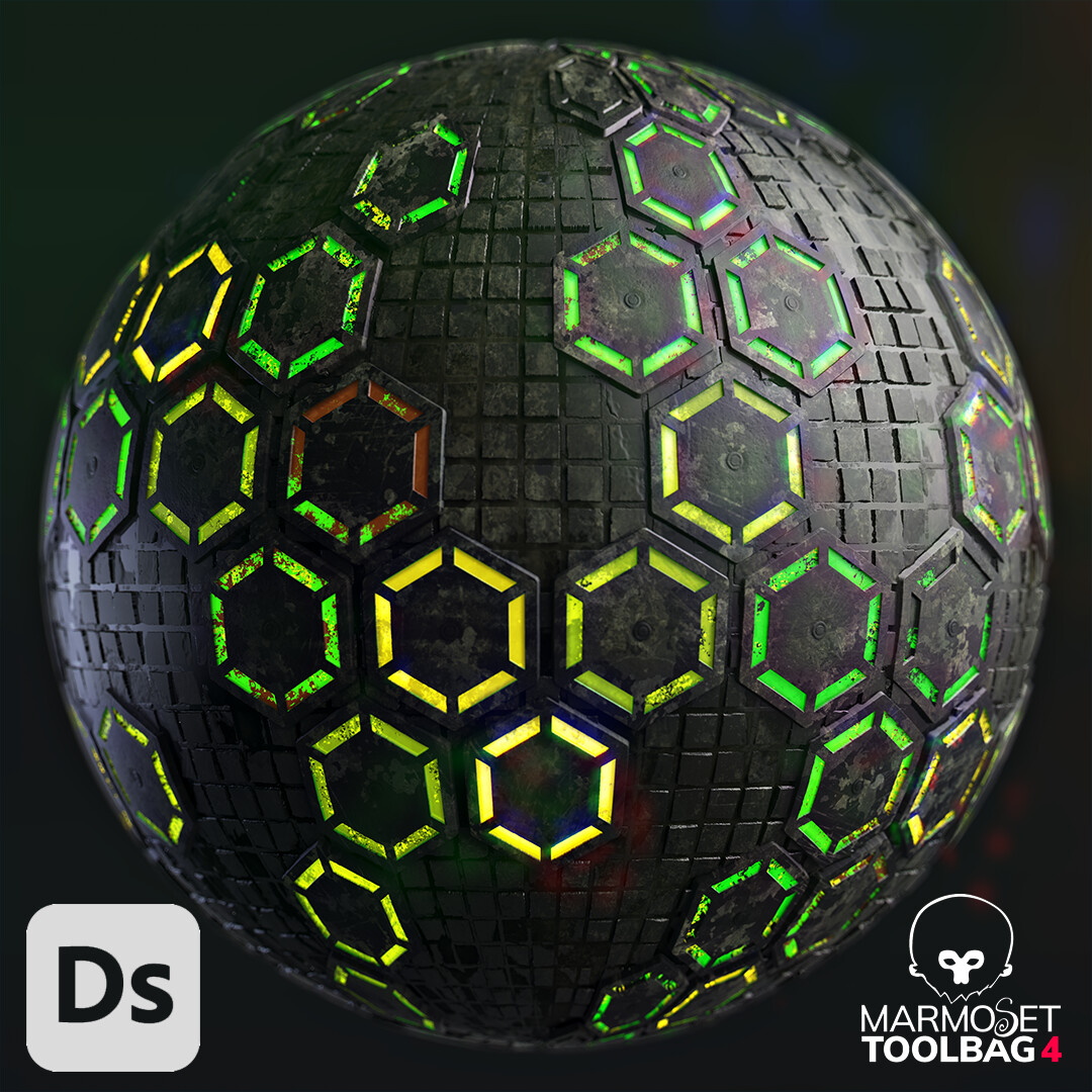 ArtStation - Hex Grid Sci-Fi Material: Substance Designer