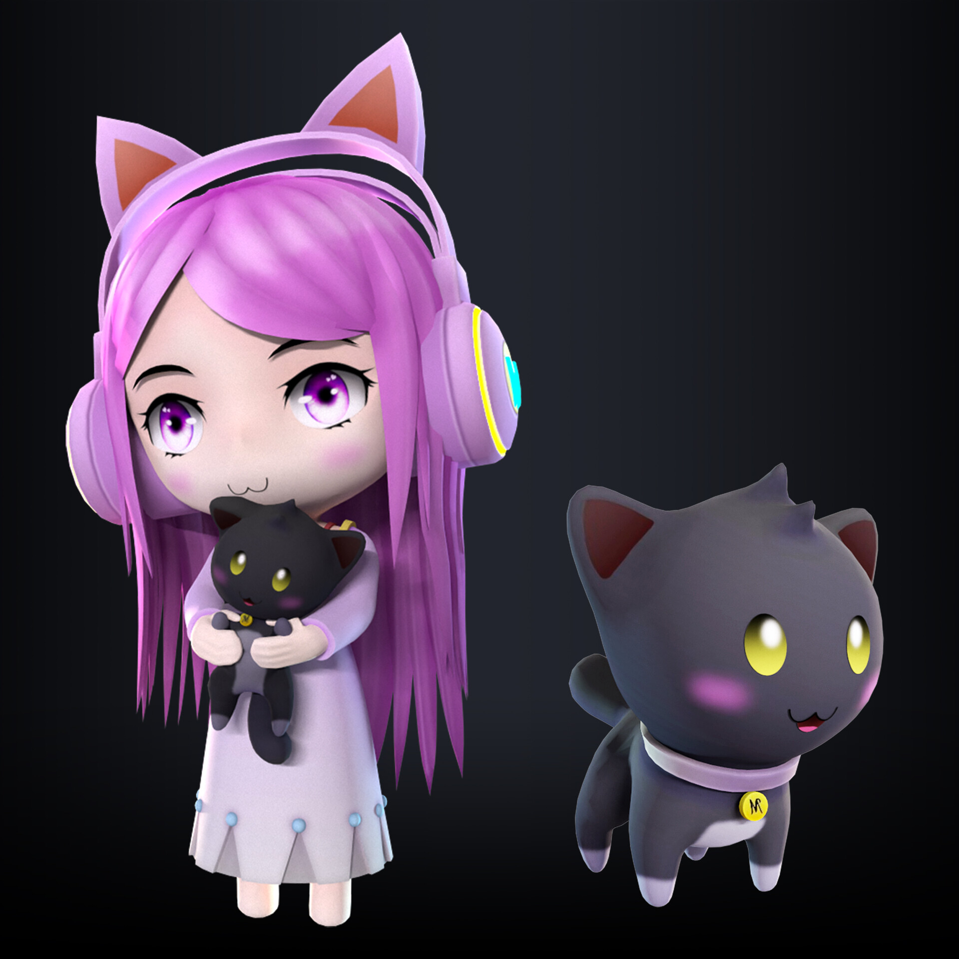 ArtStation - Stylized Chibi Character & Pet Modeling