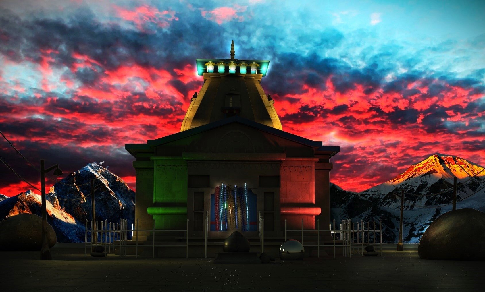 ArtStation - KEDAR_NATH TEMPLE