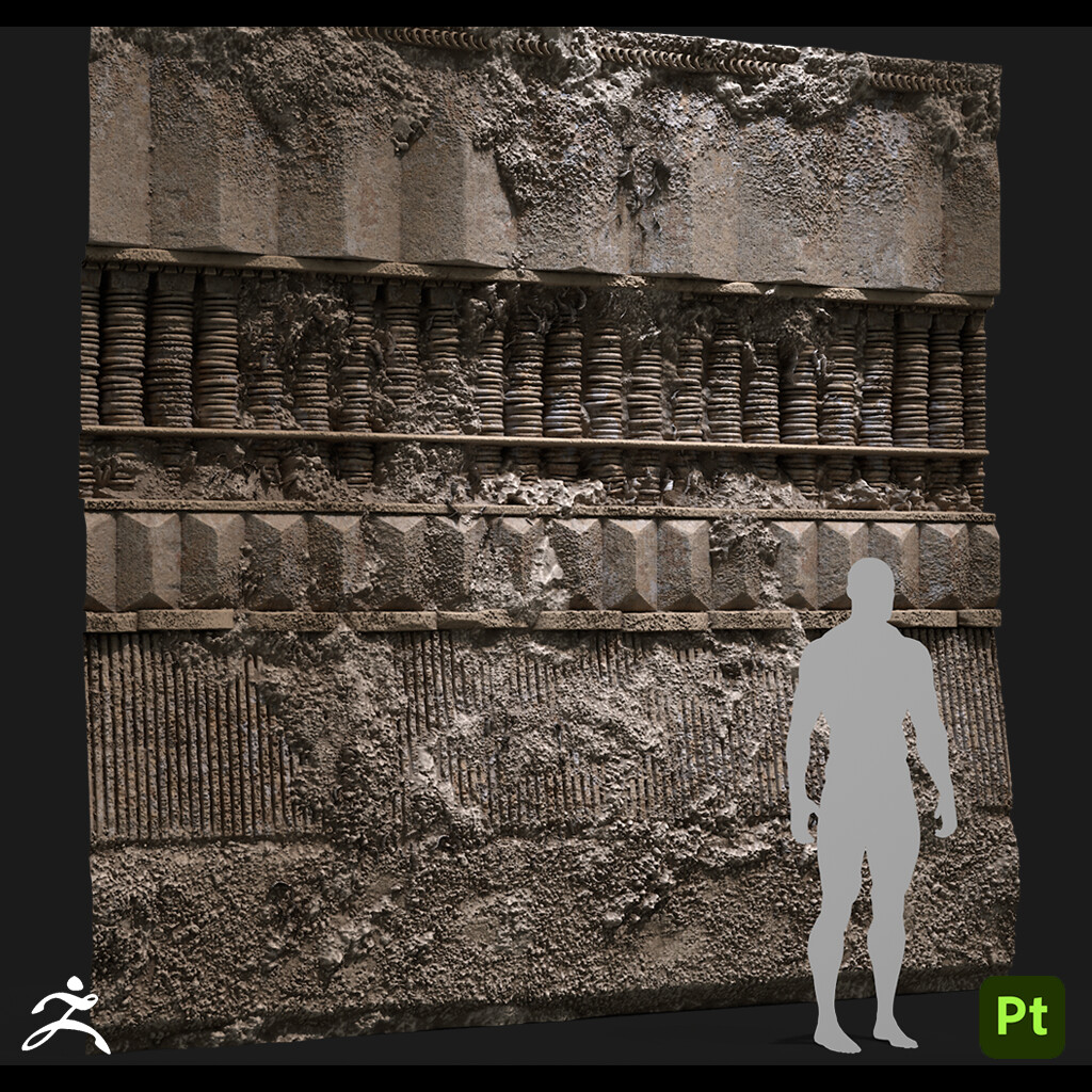 ArtStation - Petrified Sci-Fi Wall