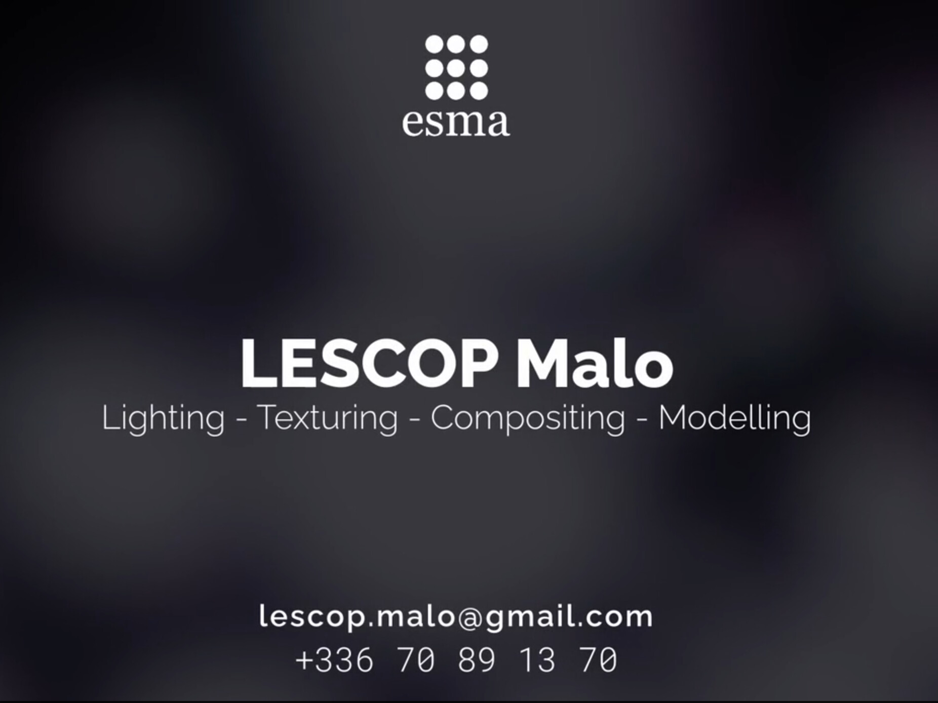 ArtStation - LESCOP Malo - Demoreel 2023