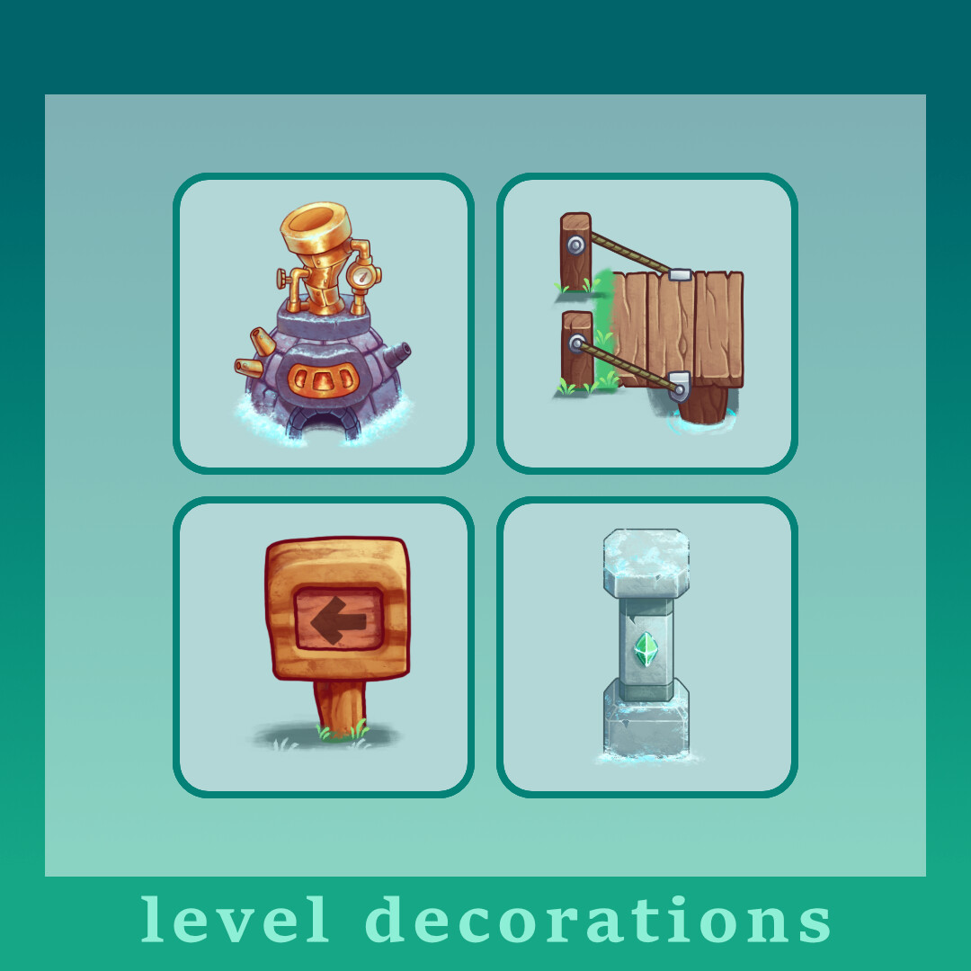 ArtStation - level decorations for Prodigy Education