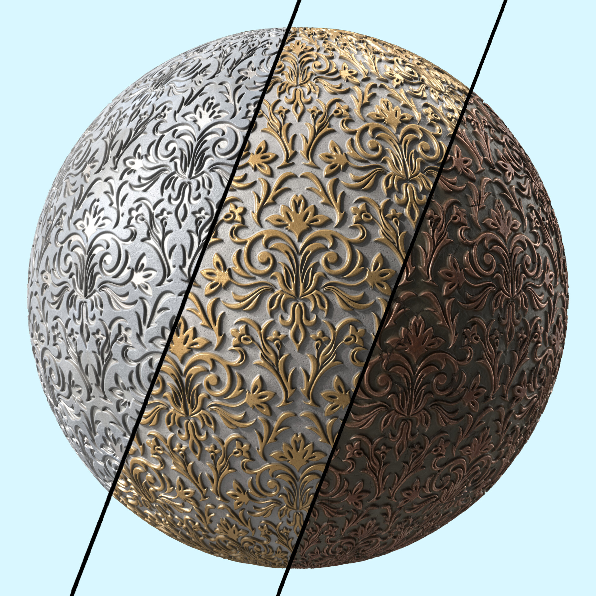 ArtStation - Plaster Materials 22- Ornament Plaster | Pbr | 4k ...