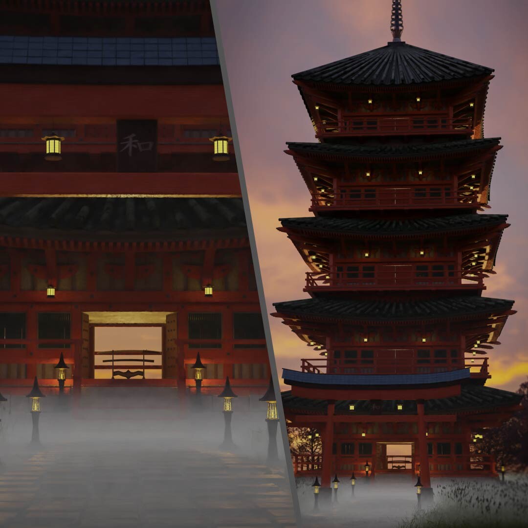 ArtStation - Japanease Pagoda