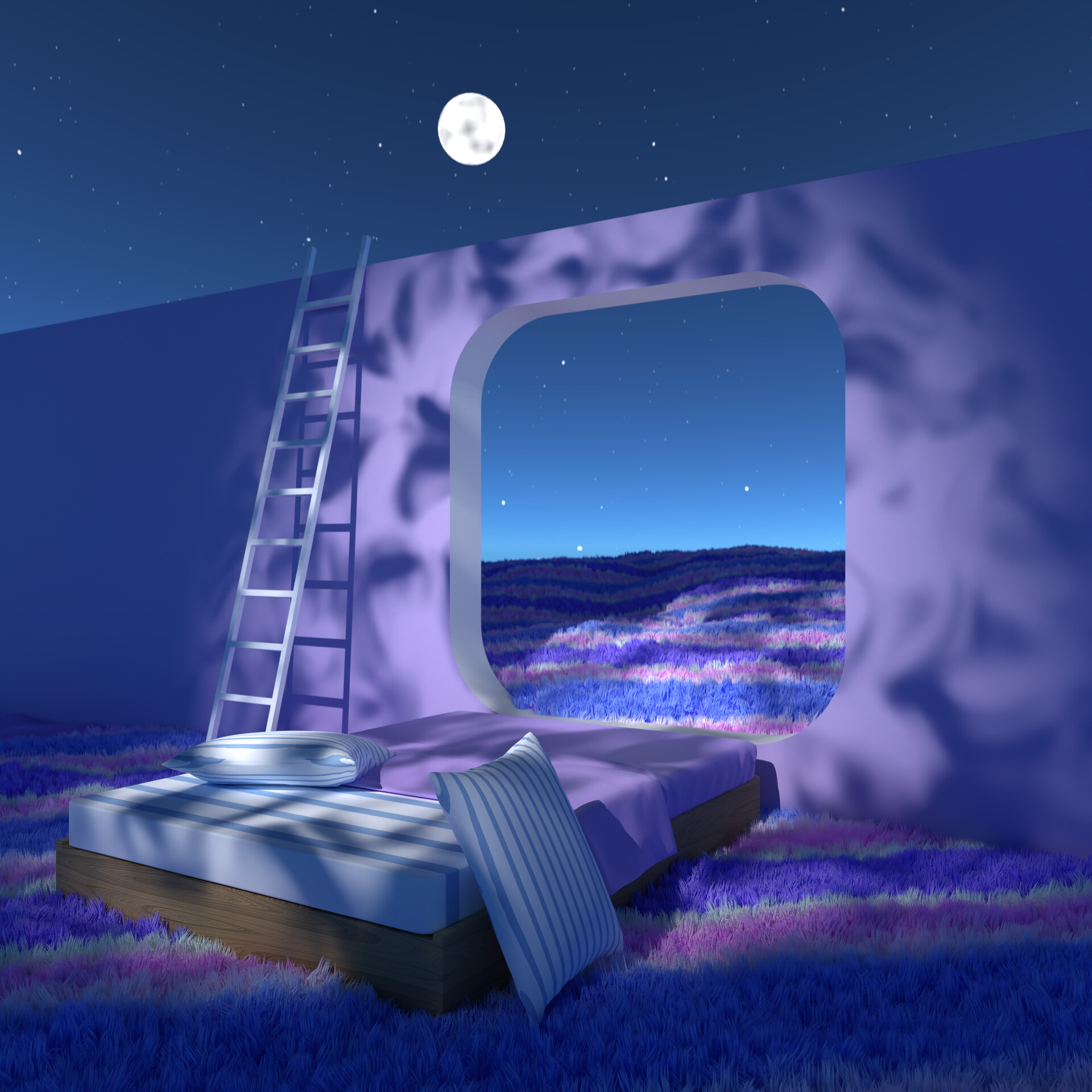 ArtStation - atmospheric dreamy scene, like on pinterest [blender tutorial]