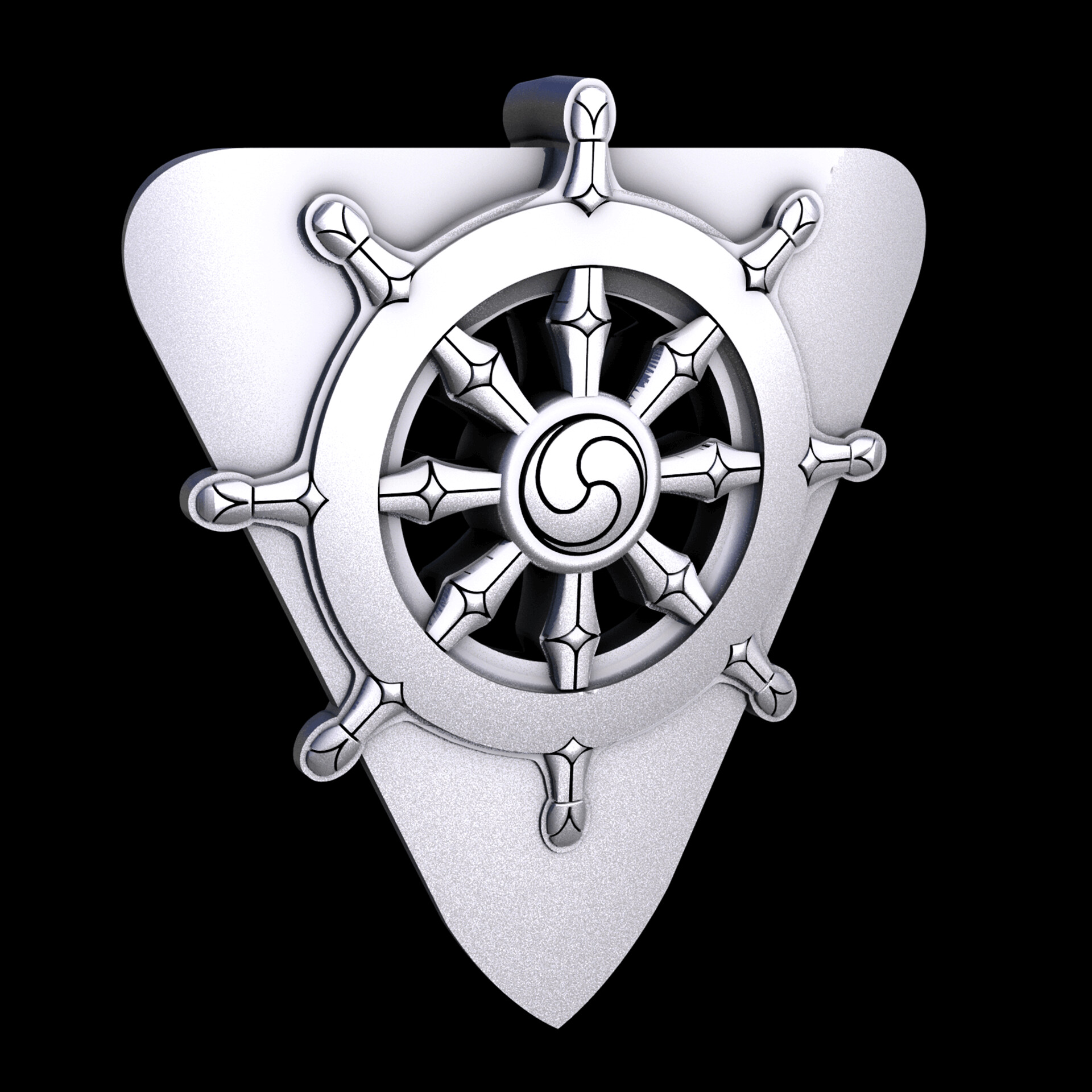 ArtStation - Dharmachakra Guitar Pick (Metal)