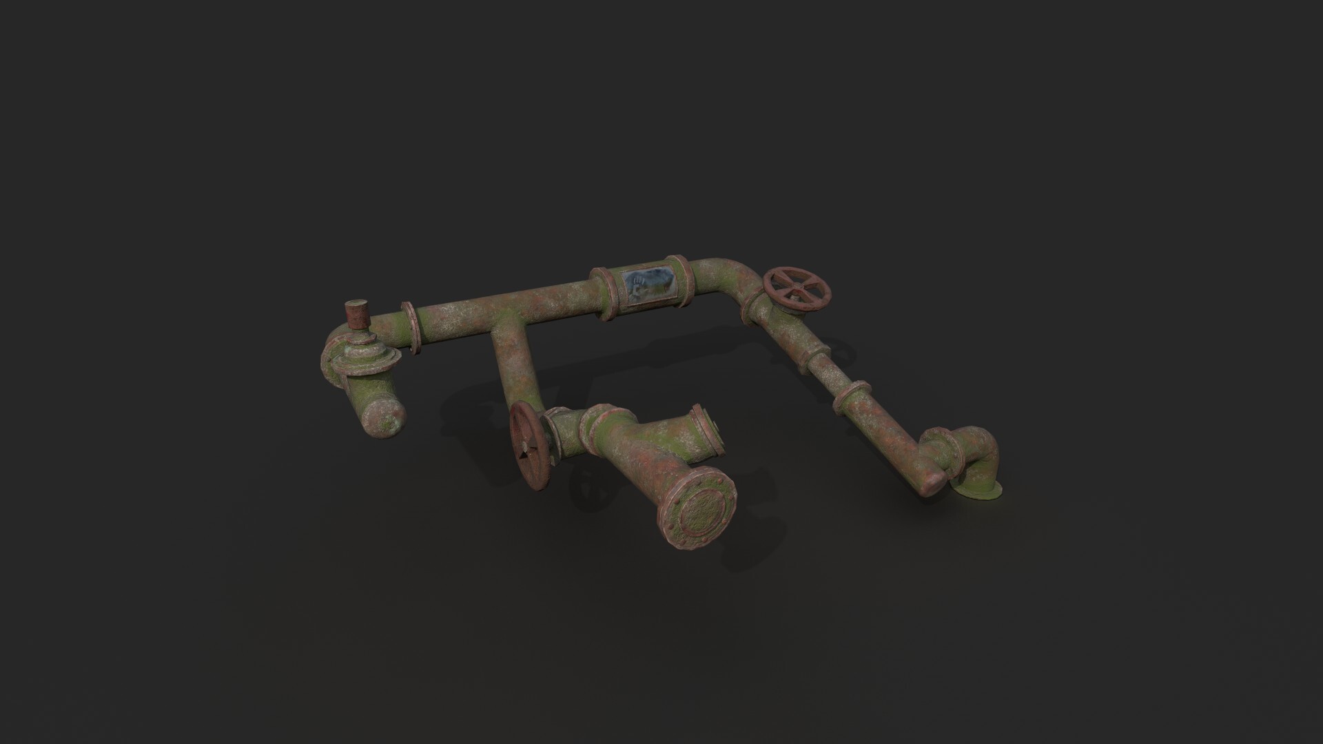 ArtStation - Pipes with rust and moss