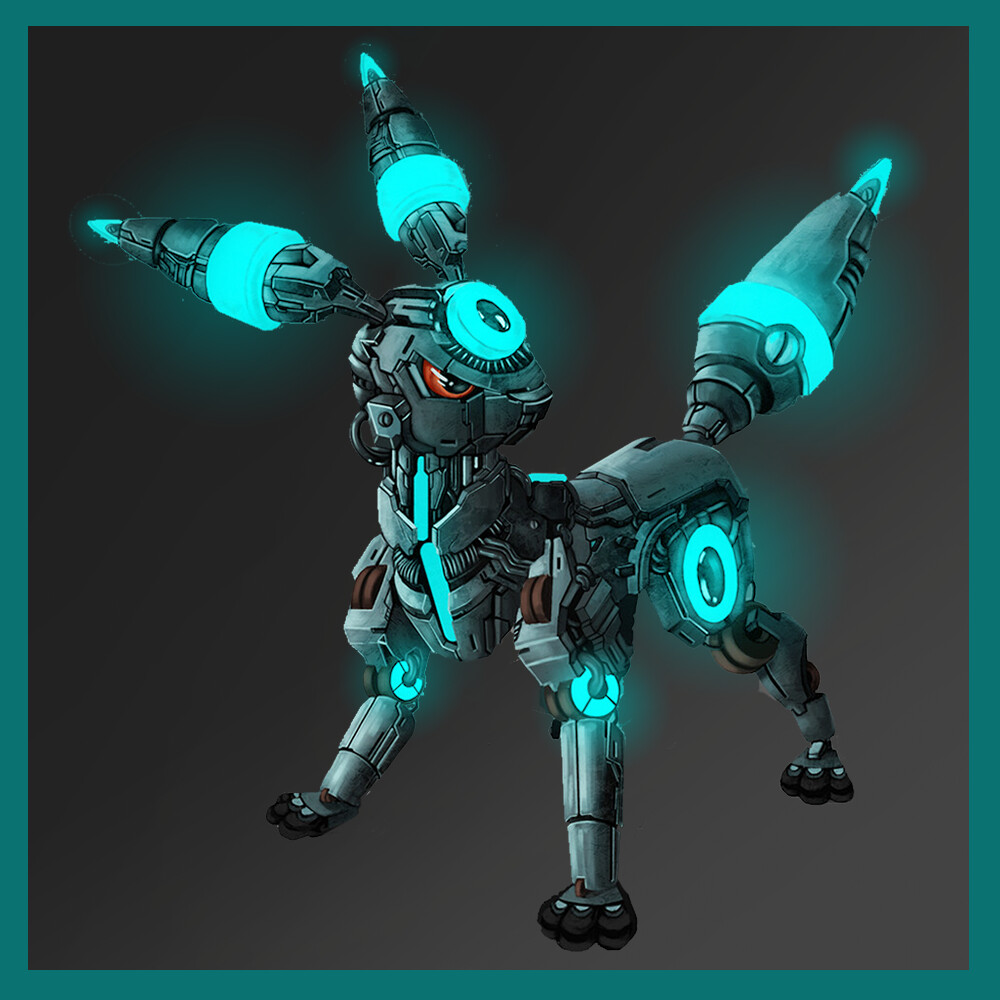 ArtStation - Umbreon mecha concept art