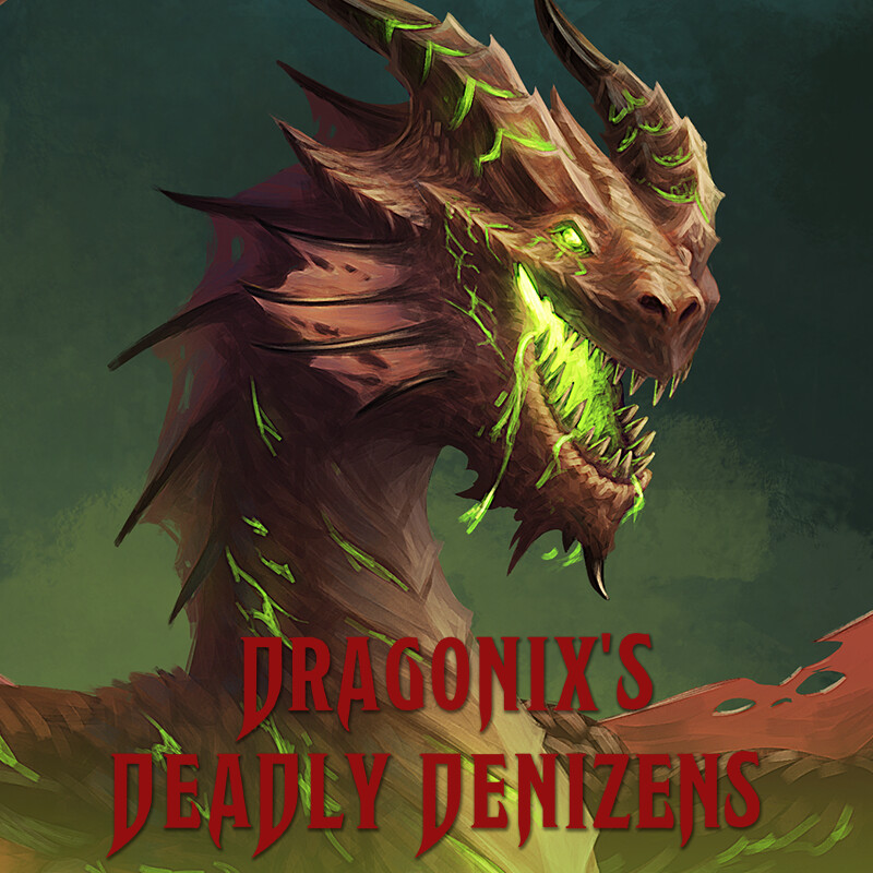 ArtStation - Abyssal Copper Dragon - Dragonix's Deadly Denizens