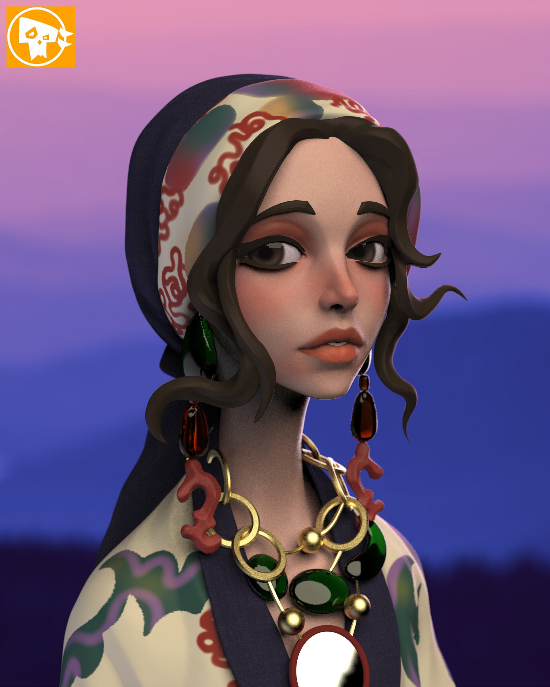 ArtStation - Stylized Girl Bust