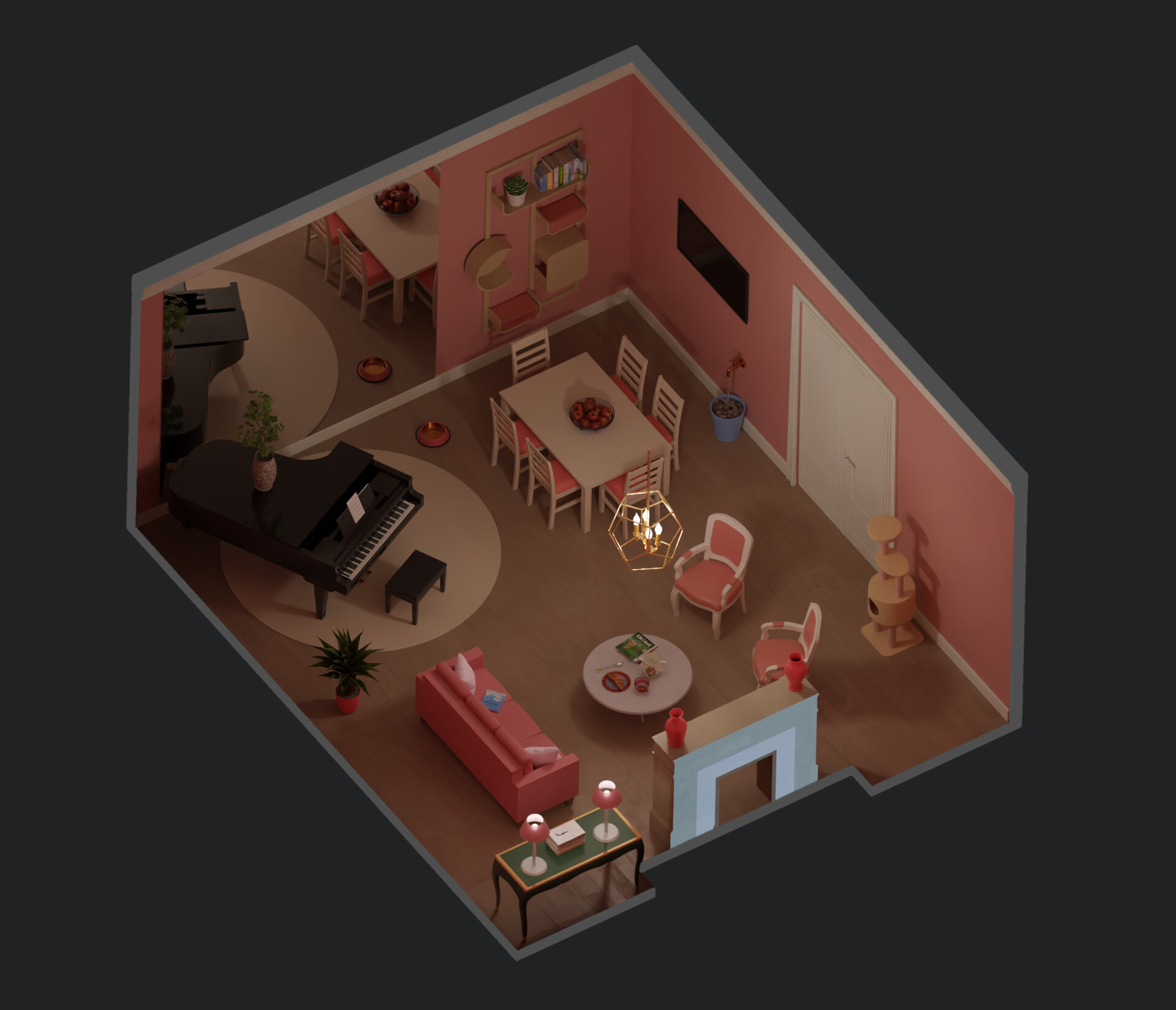 ArtStation - Interior Design and Concept Art - Living Room