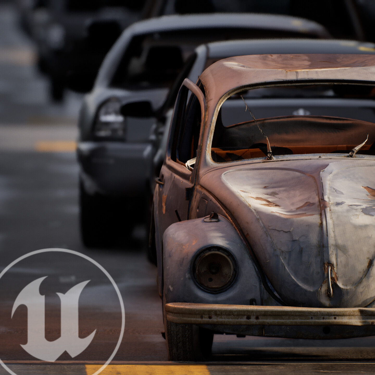 ArtStation - Wrecked VW Beetle - Unreal City Sample