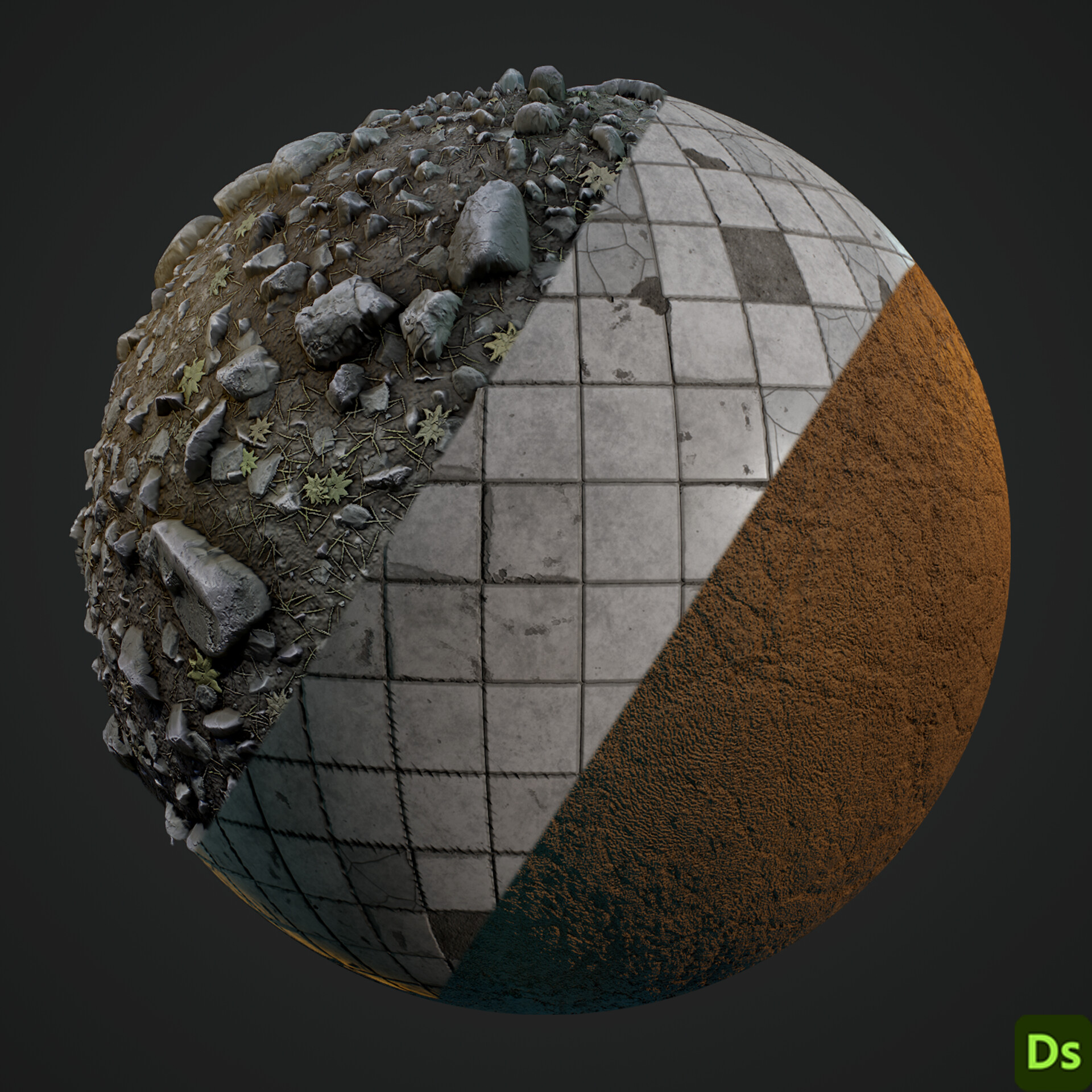 ArtStation - Procedural materials (Stone, tile, ground)