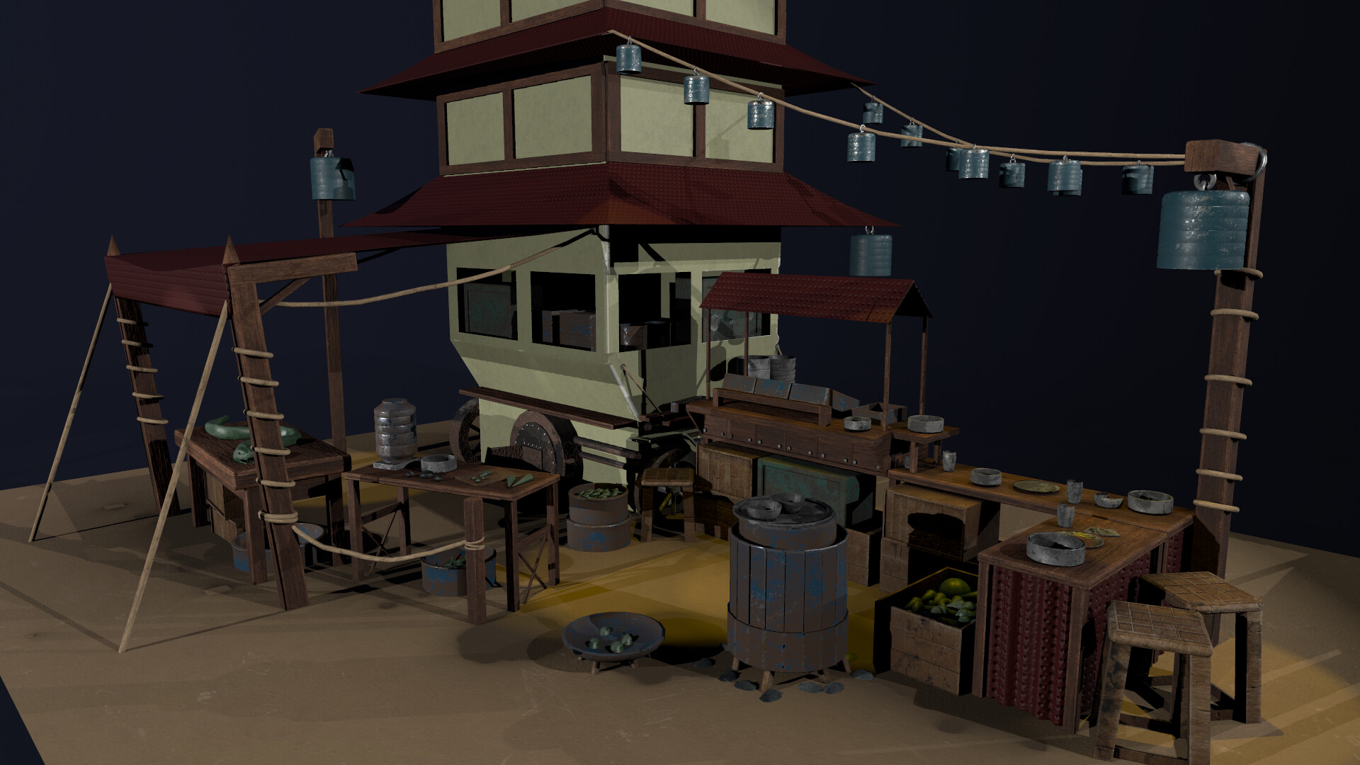 ArtStation - 3d game Exterior