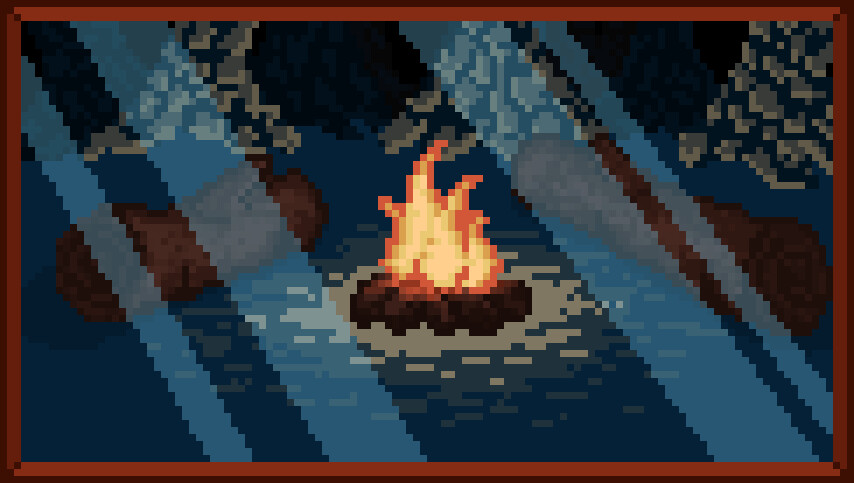 ArtStation - Campfire at night