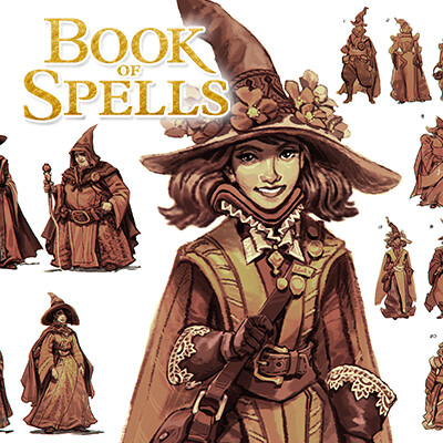 ArtStation - Book of Spells - Wizard character design ideas