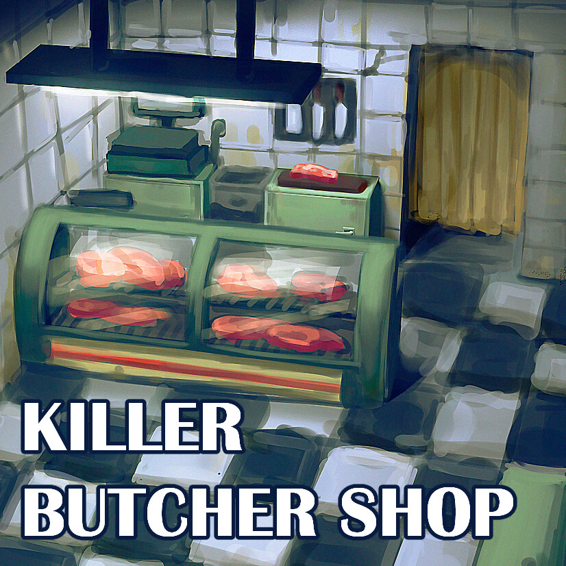 ArtStation - Killer Butcher Shop (Concept art for VR)