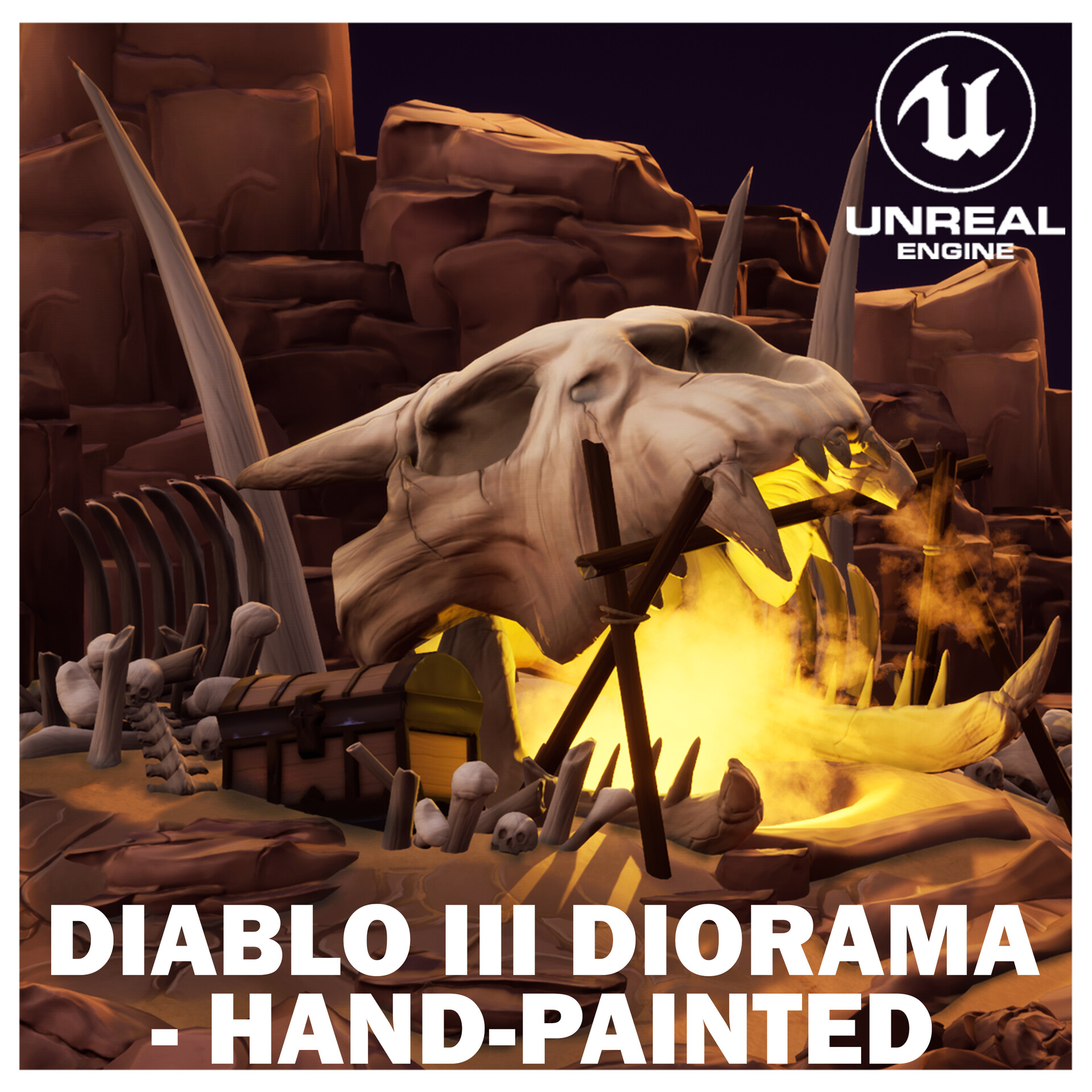 ArtStation - Diablo 3 Diorama - Hand-painted