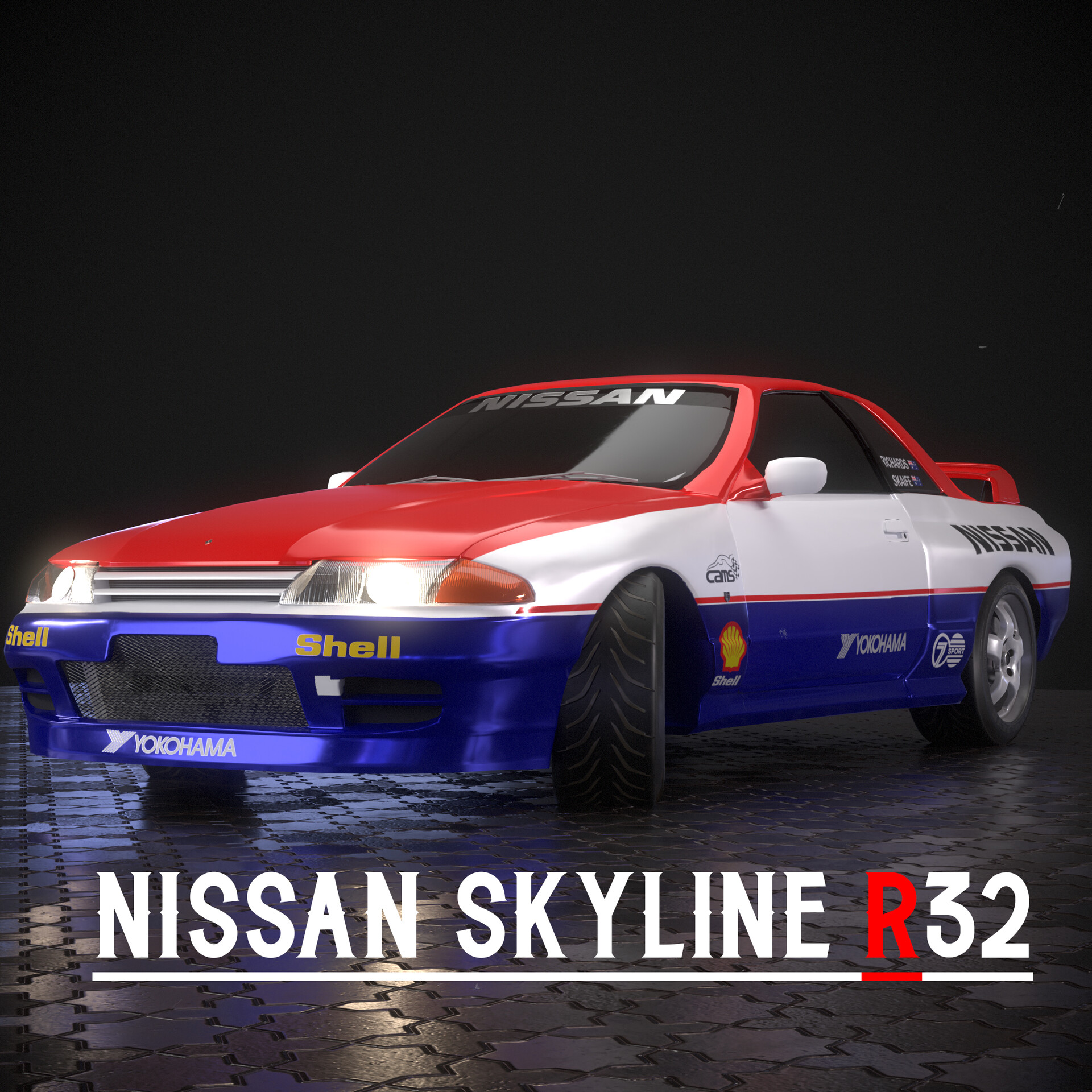ArtStation - Bathurst-winning R32 Nissan Skyline 1994