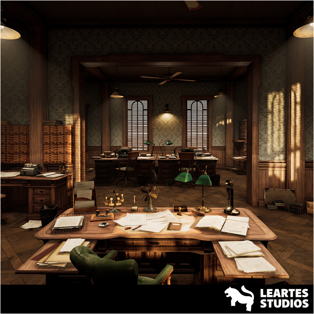 ArtStation - 1900's Office | Environment for Leartes Studios