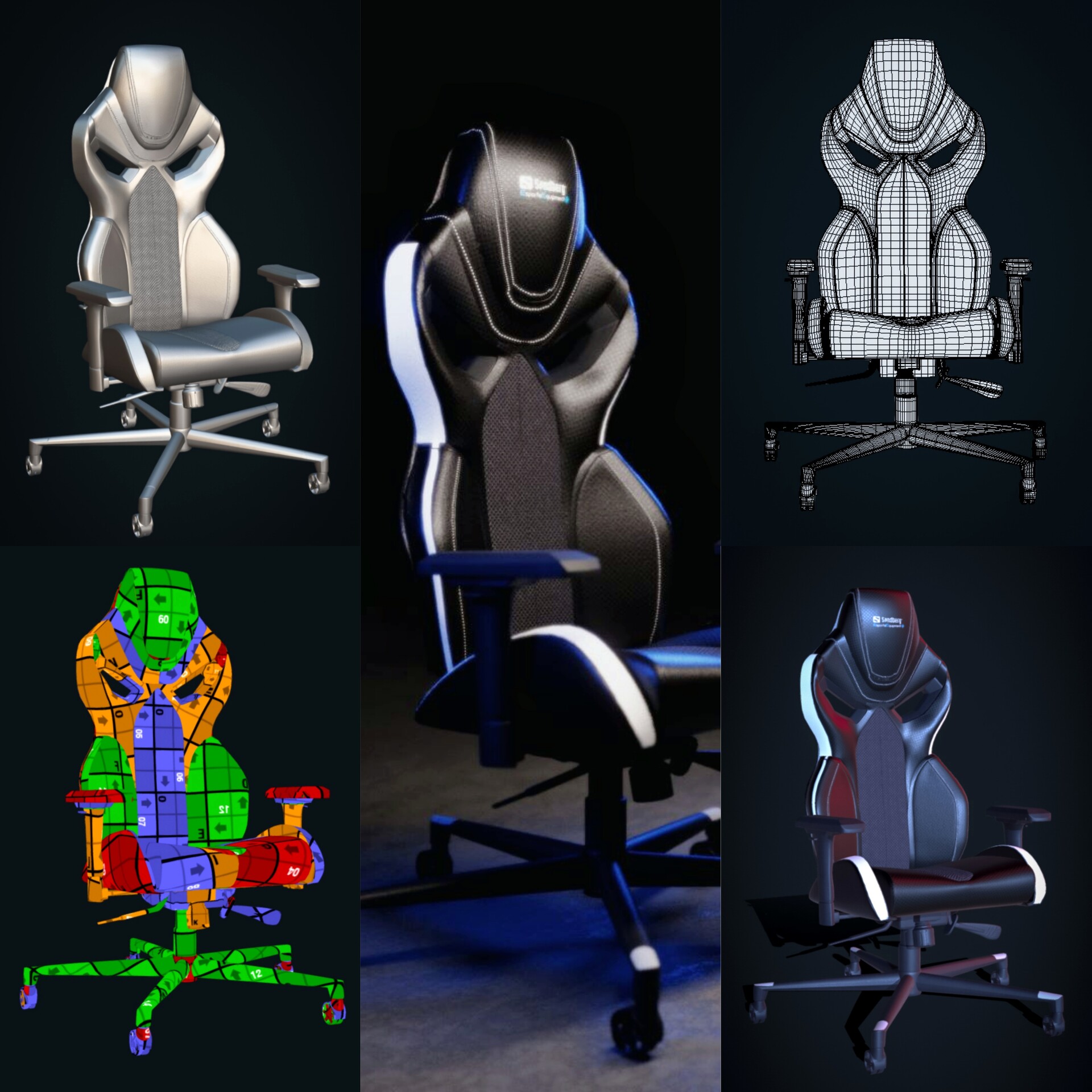 ArtStation - 3d model of a Gaming Chair