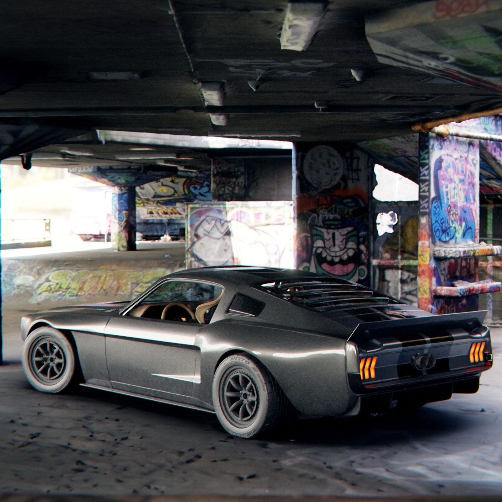 ArtStation - Mid-Engine, Restomod Mustang