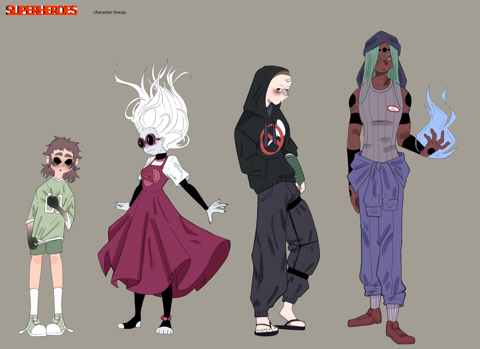 ArtStation - SUPERHEROES - Character Lineup and Character Studies