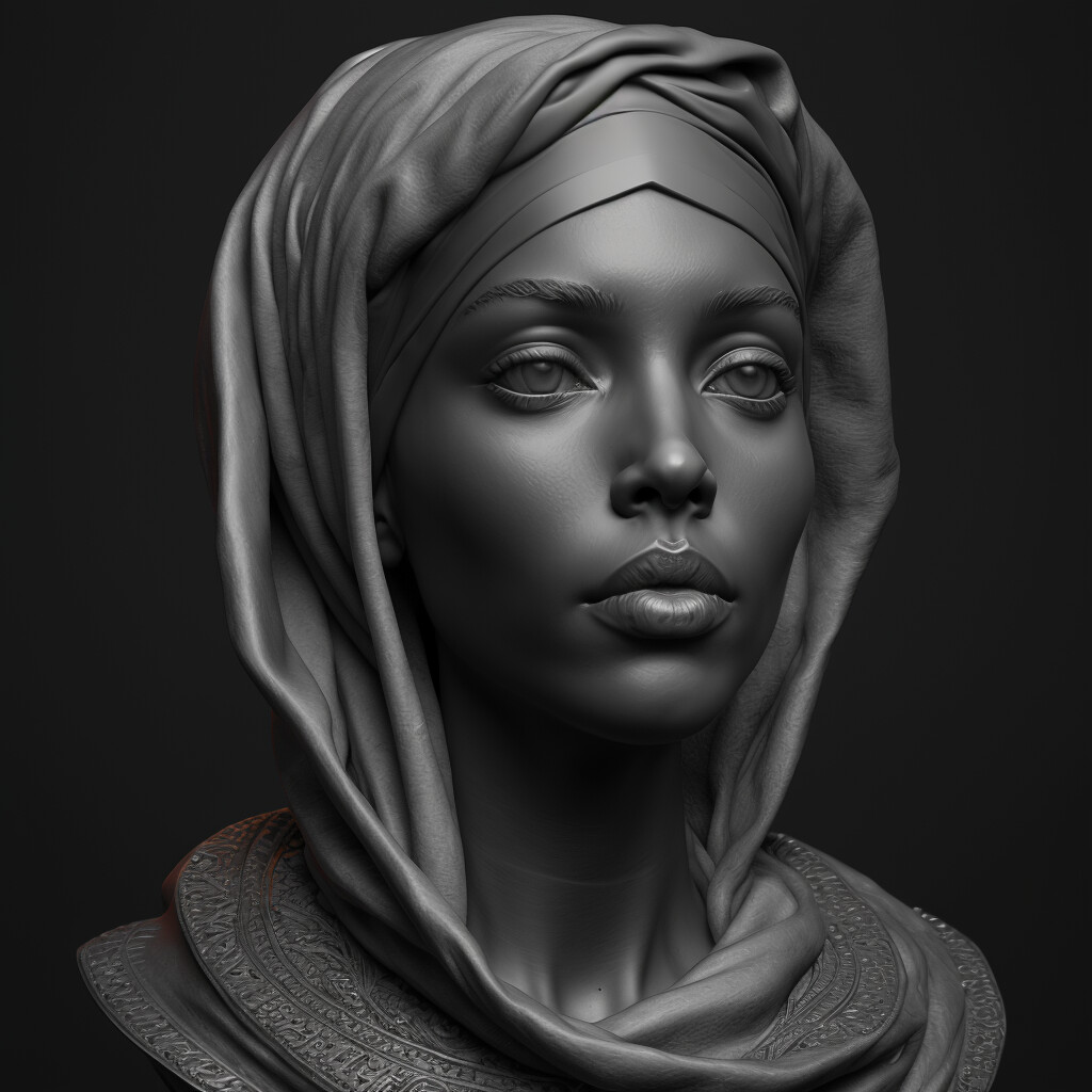 ArtStation - 150 Hijab Female Head