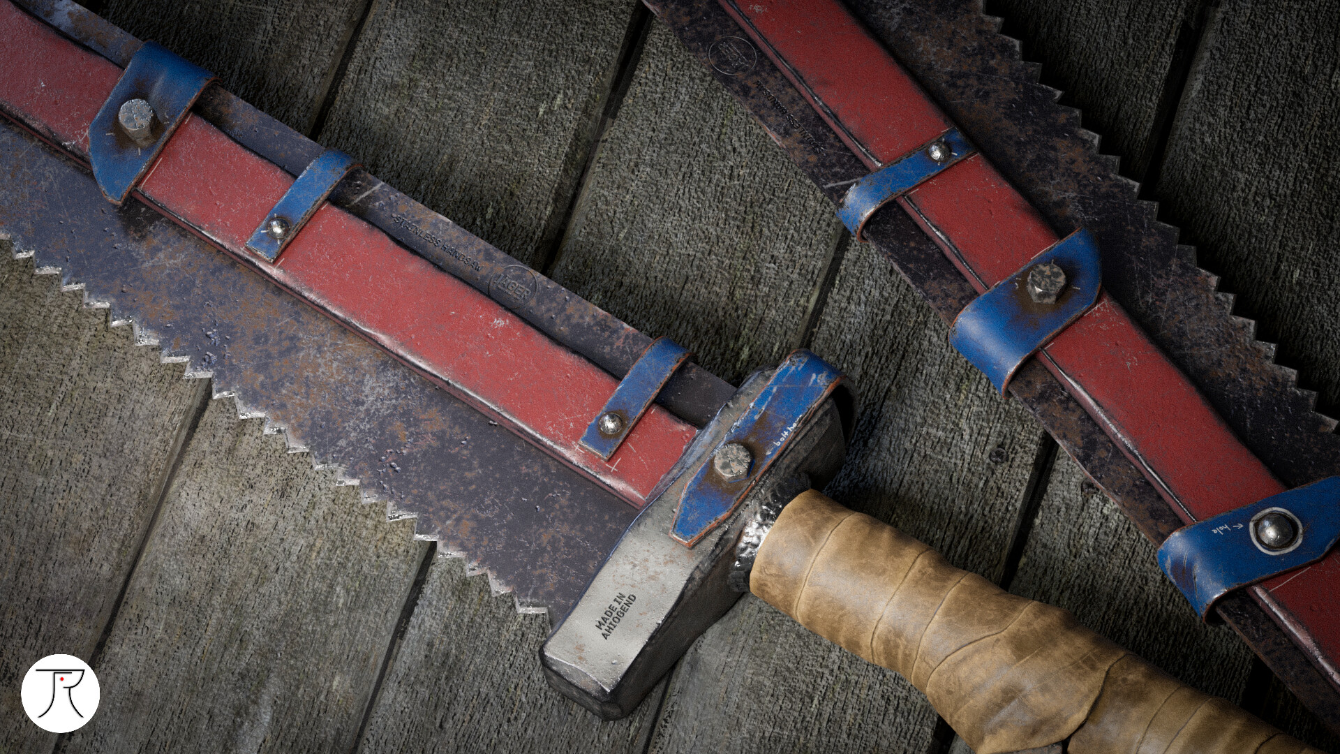 ArtStation - Saw-sword | Rust Fan Weapon Prop