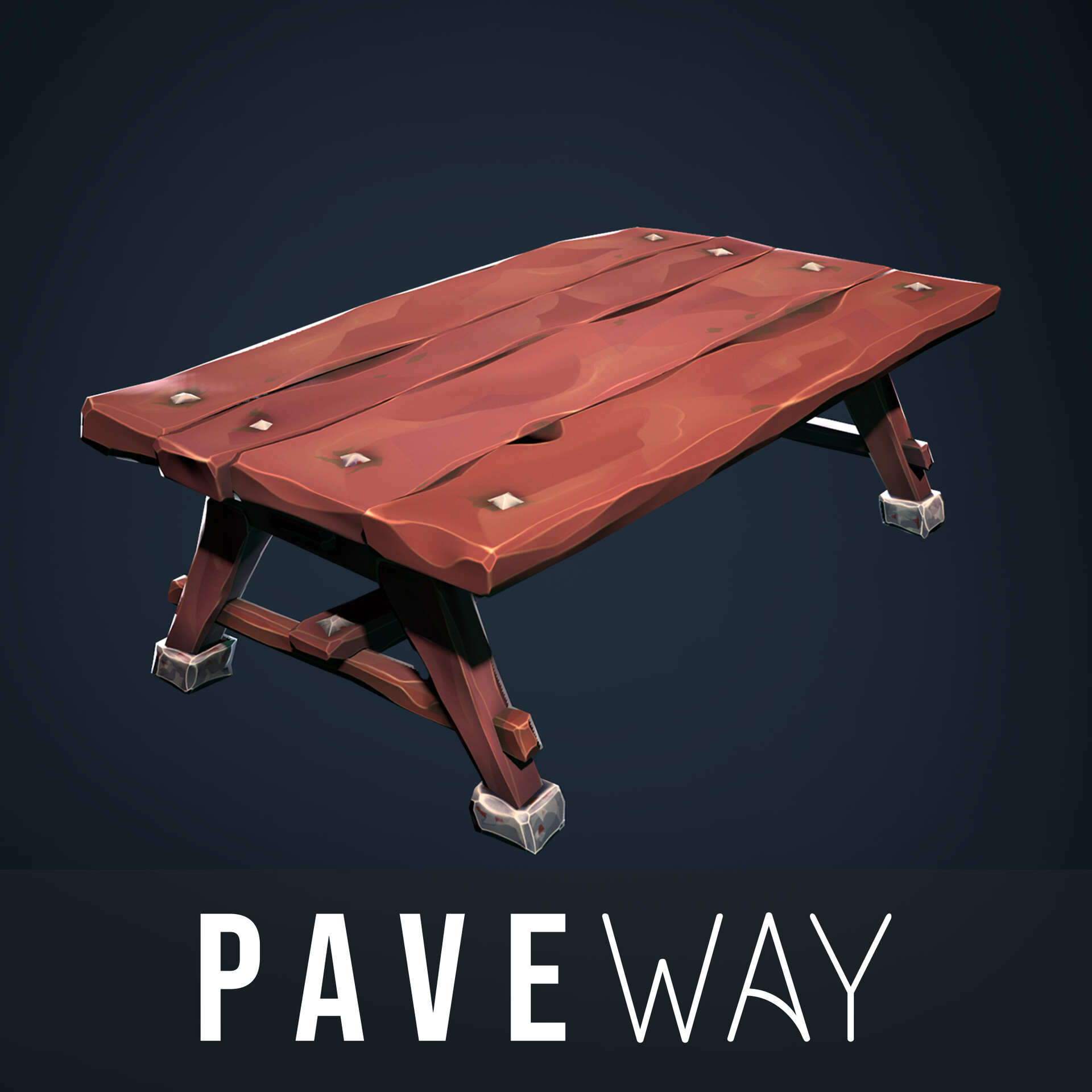 ArtStation - Tavern Props - Stylized 3D Table