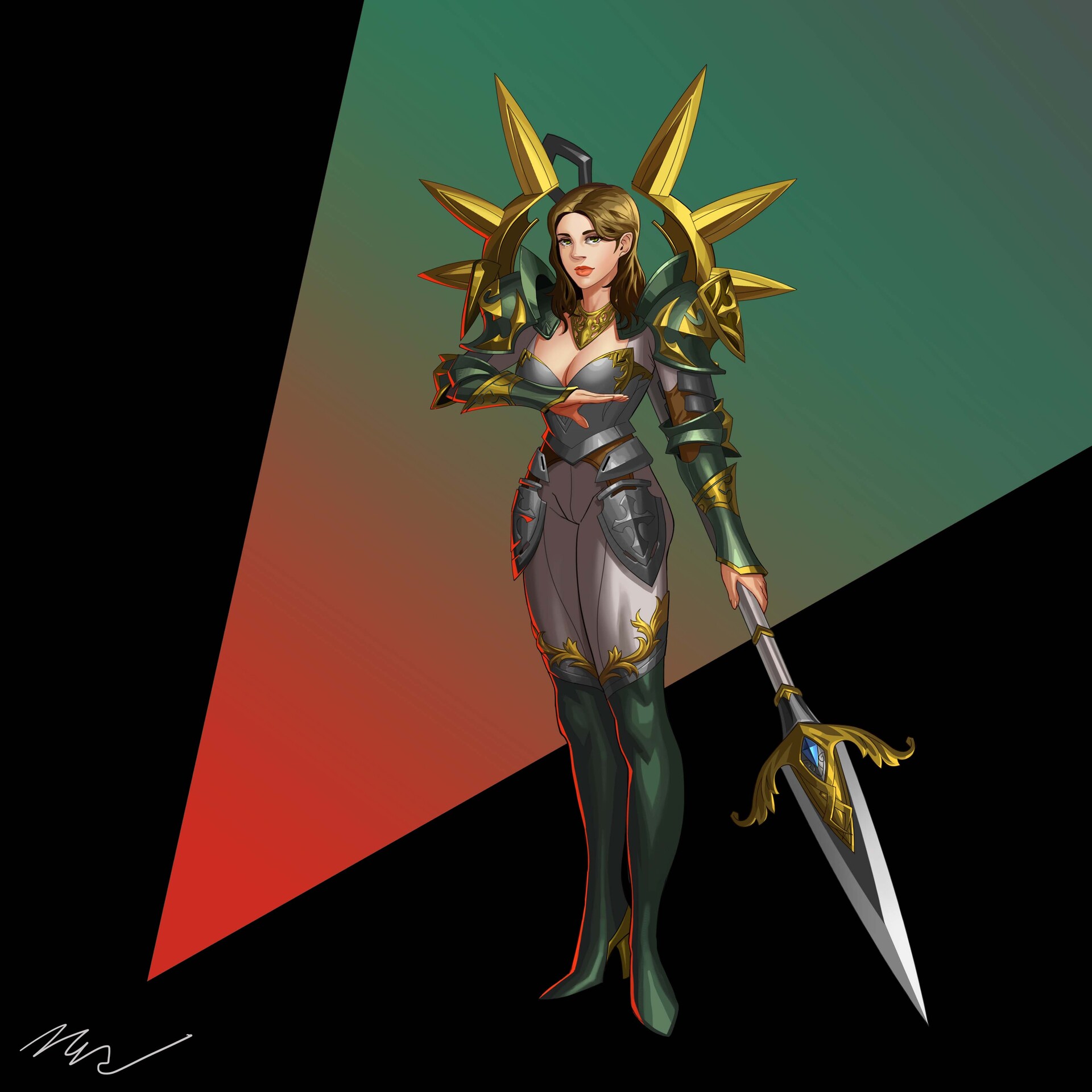 ArtStation - Two tone girl