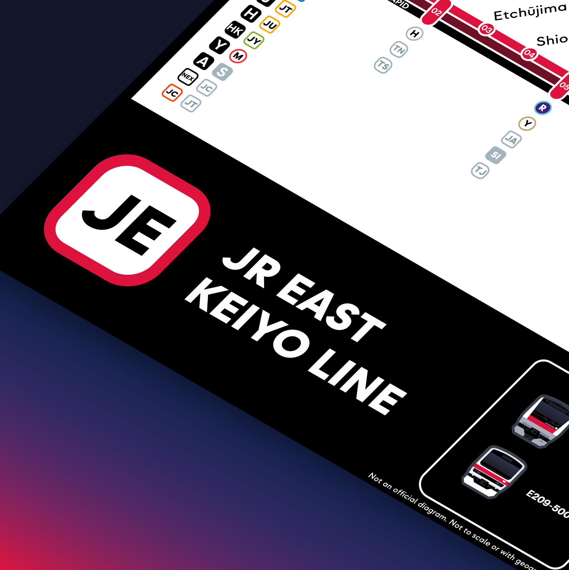 notveryblue - Keiyo Line Transit Diagram