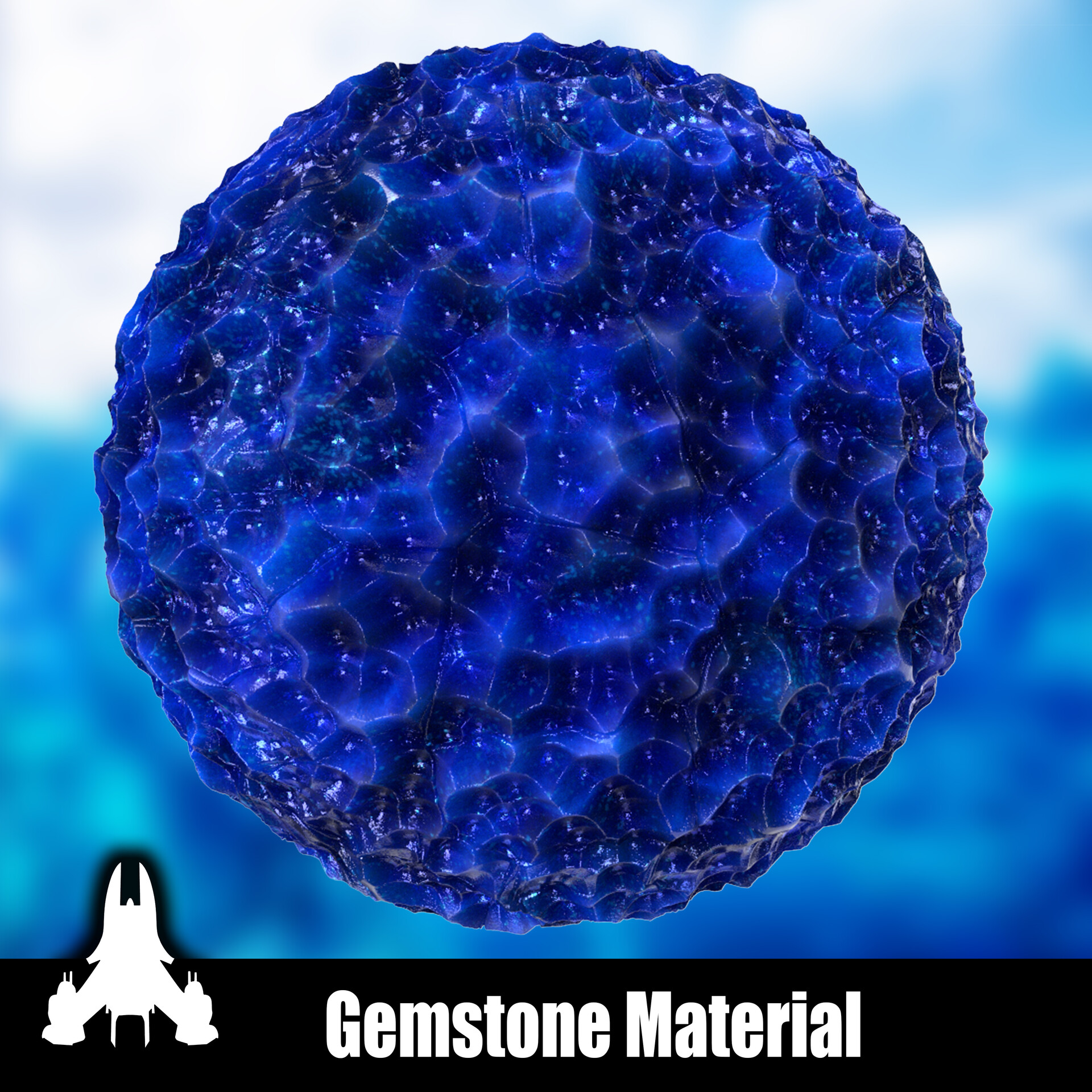 ArtStation - Blue Gemstone Material
