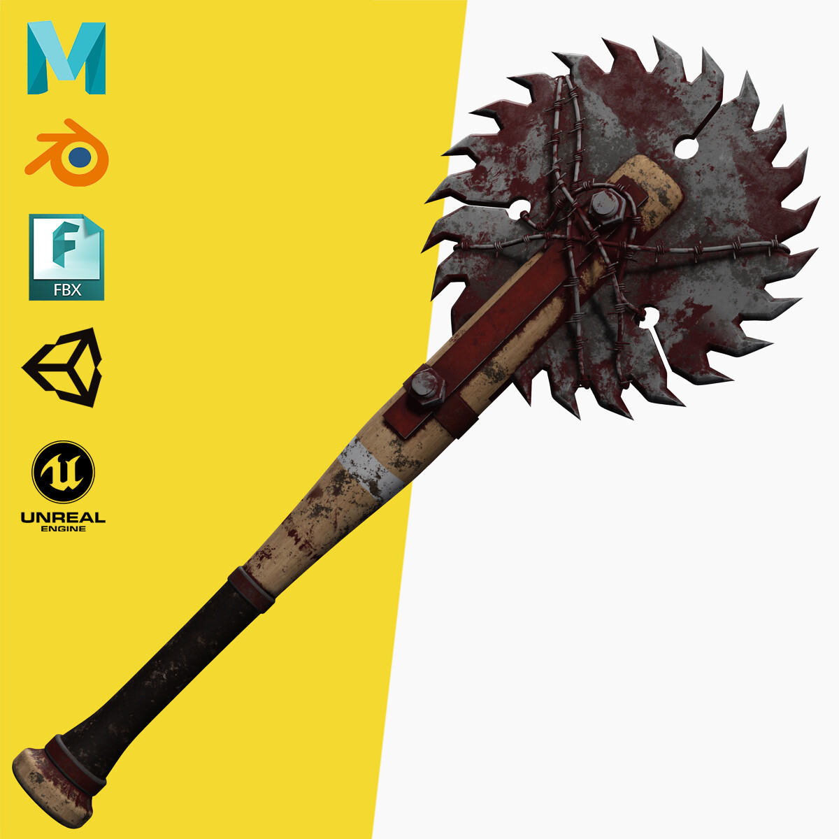 ArtStation - Survival realistic Weapon Low-poly 3D model